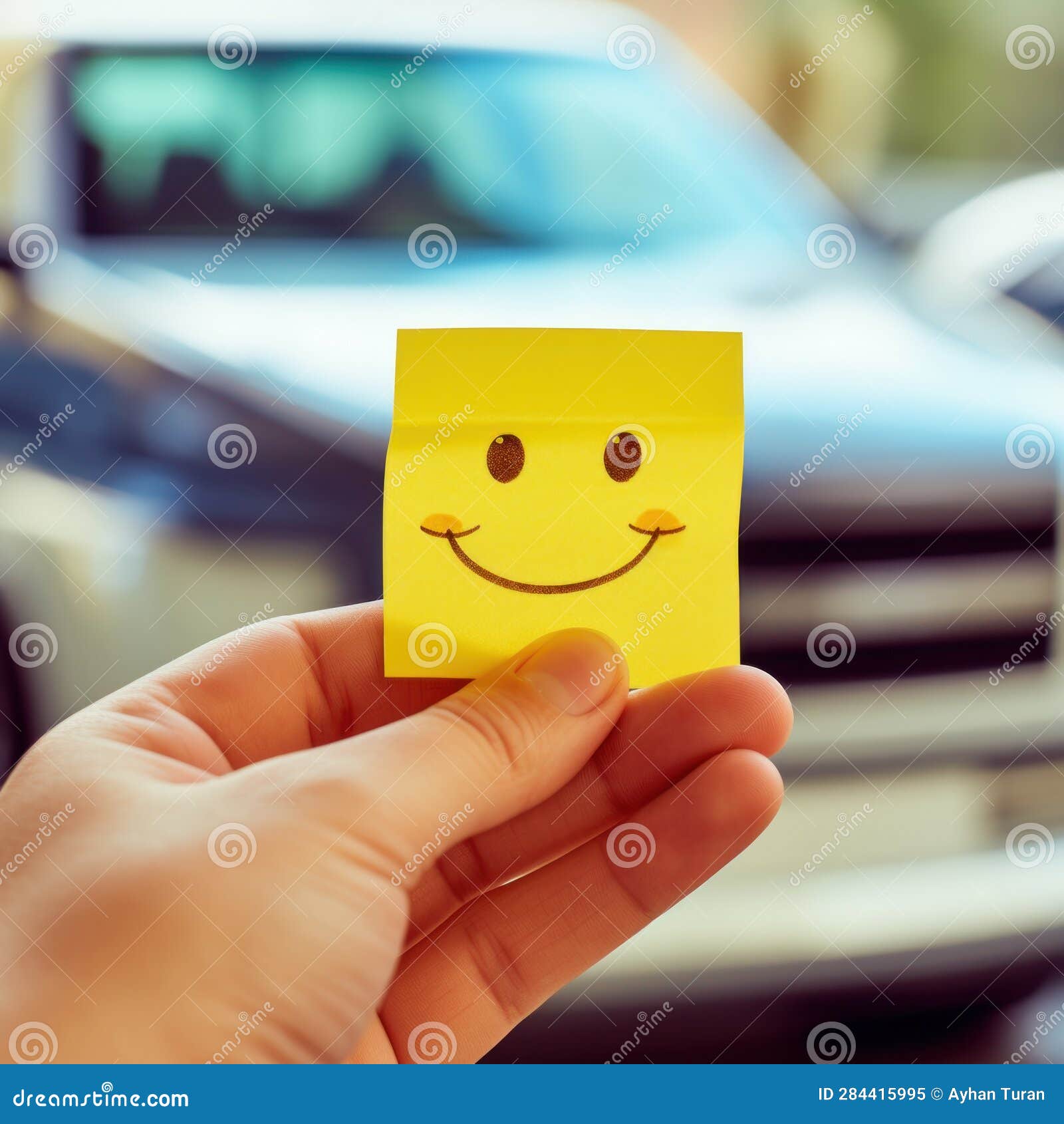 Smile Emoji on Adhesive Note Paper Stock Illustration - Illustration of ...