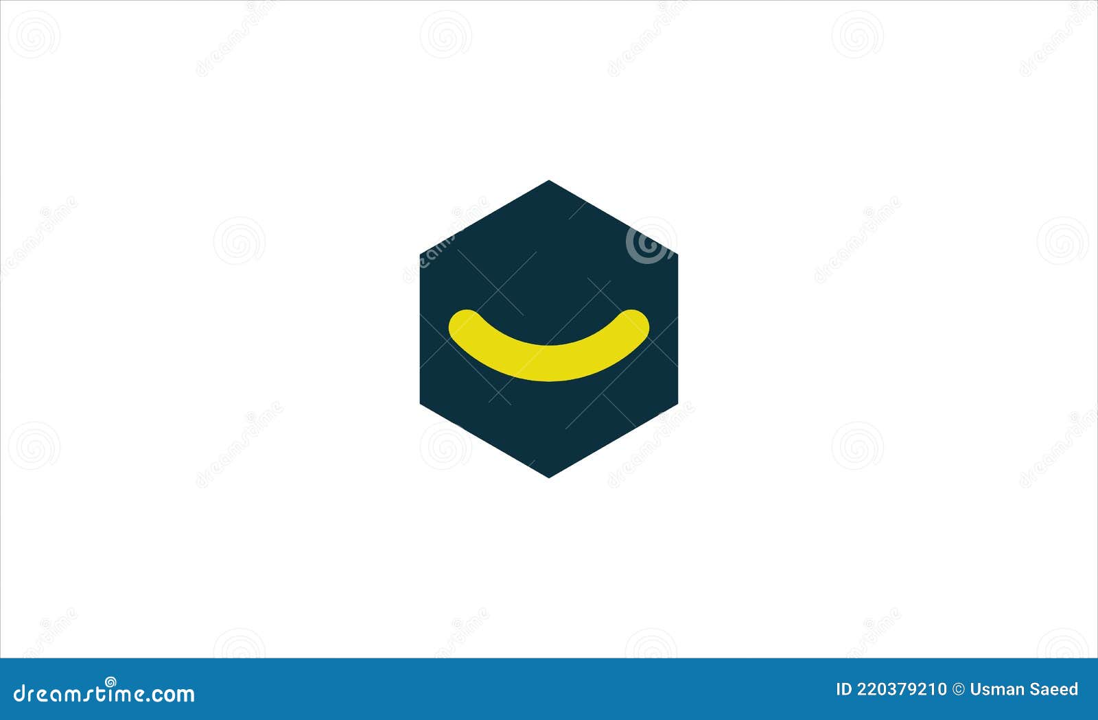 Smile Emojie in Hexagonal Icon Logo Design Vector Illustration Stock ...