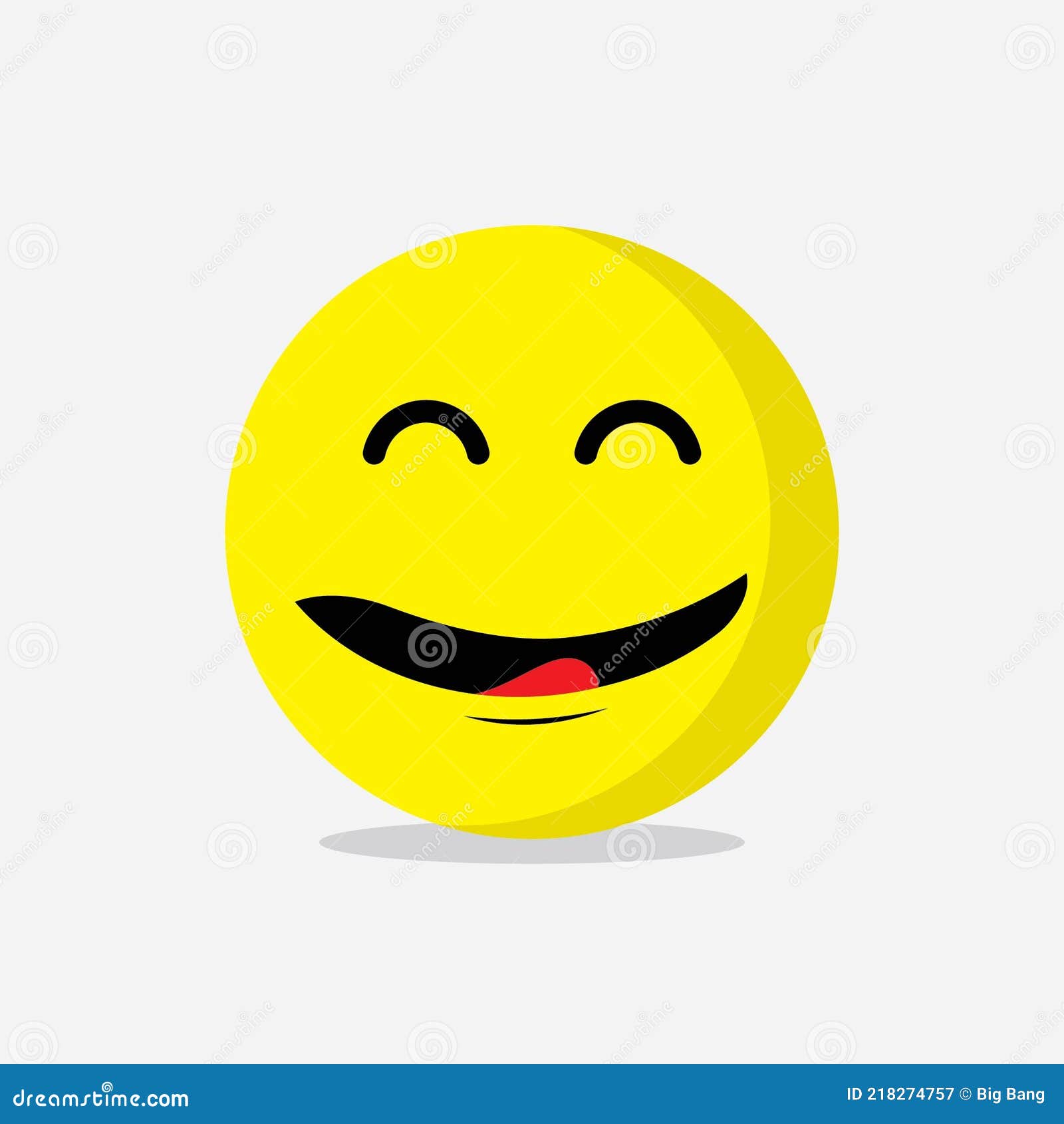 Smile Emote Vector Template Design Stock Vector - Illustration of funny ...