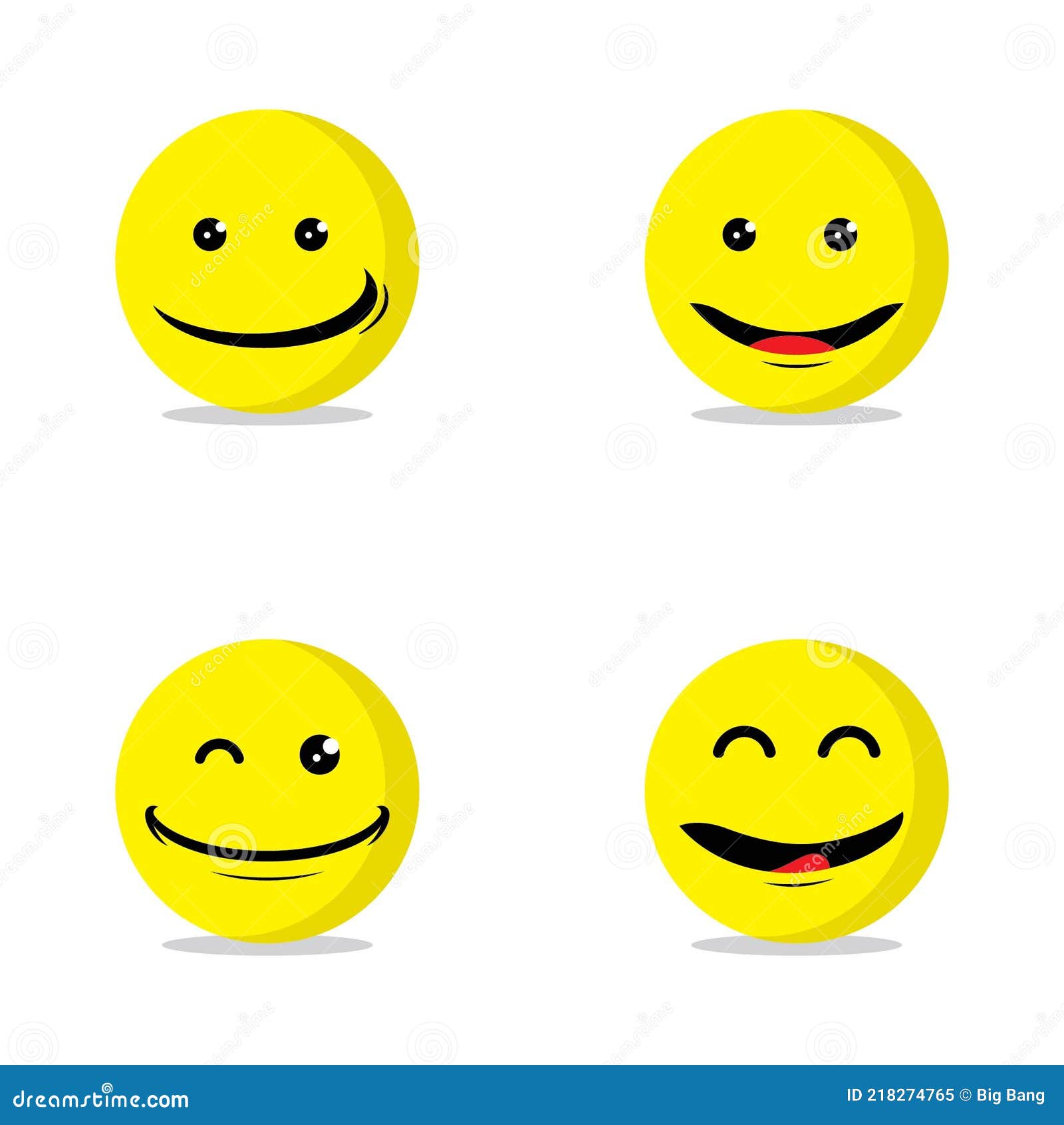 Smile Emote Vector Template Design Stock Vector - Illustration of ...