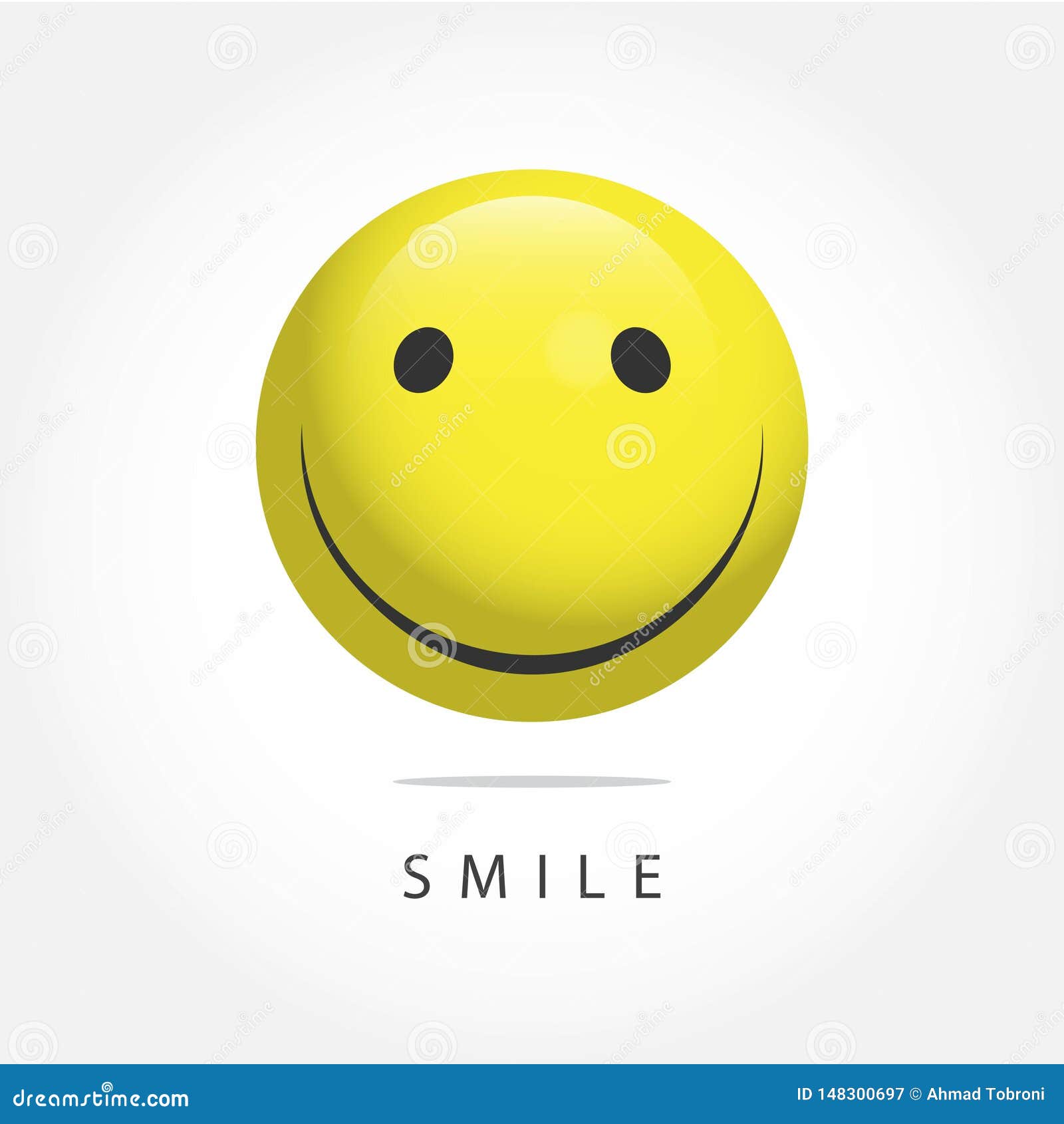 Smile Emoticon Vector Template Design Illustration Stock Vector ...
