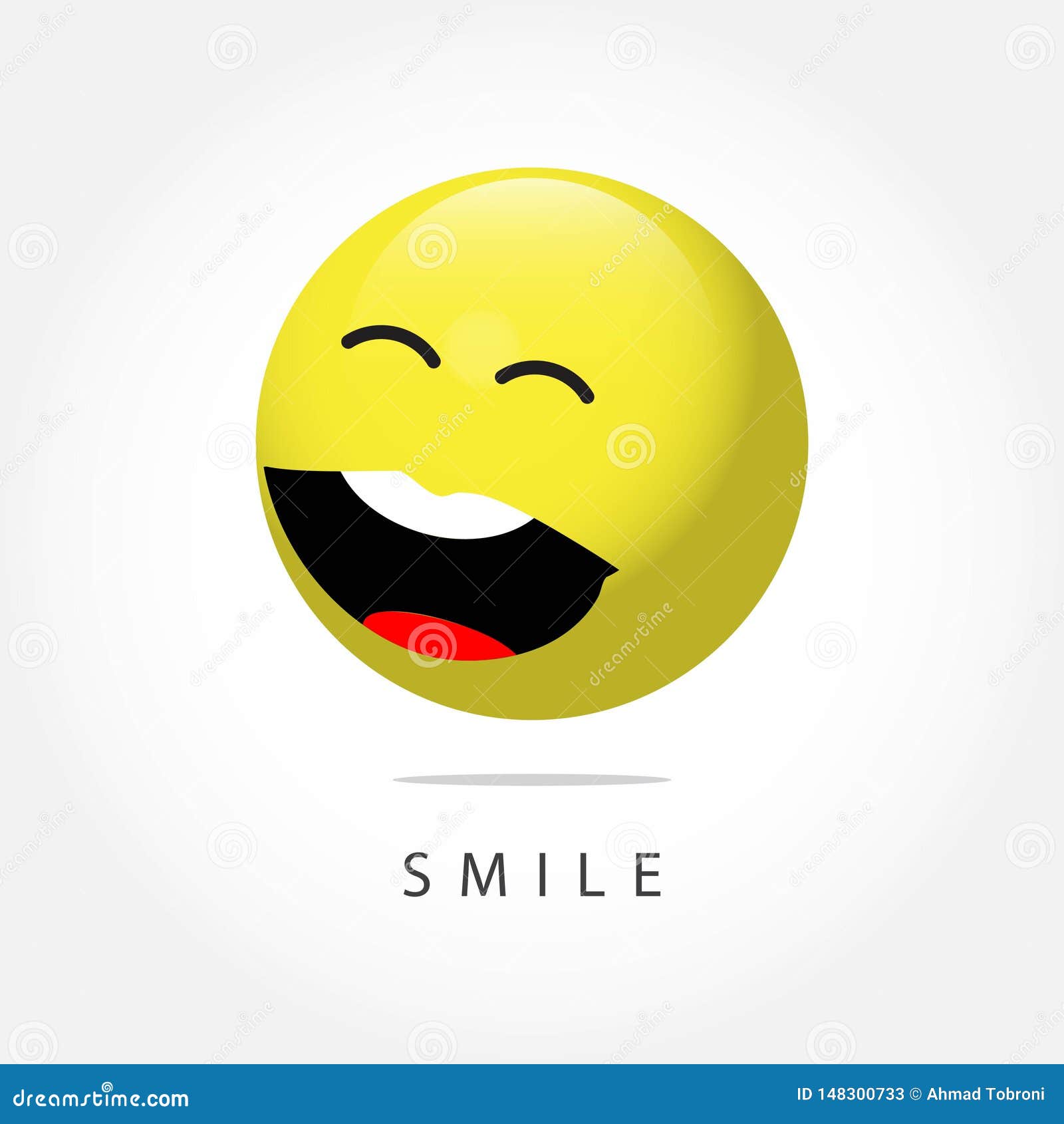 Smile Emoticon Vector Template Design Illustration Stock Vector ...
