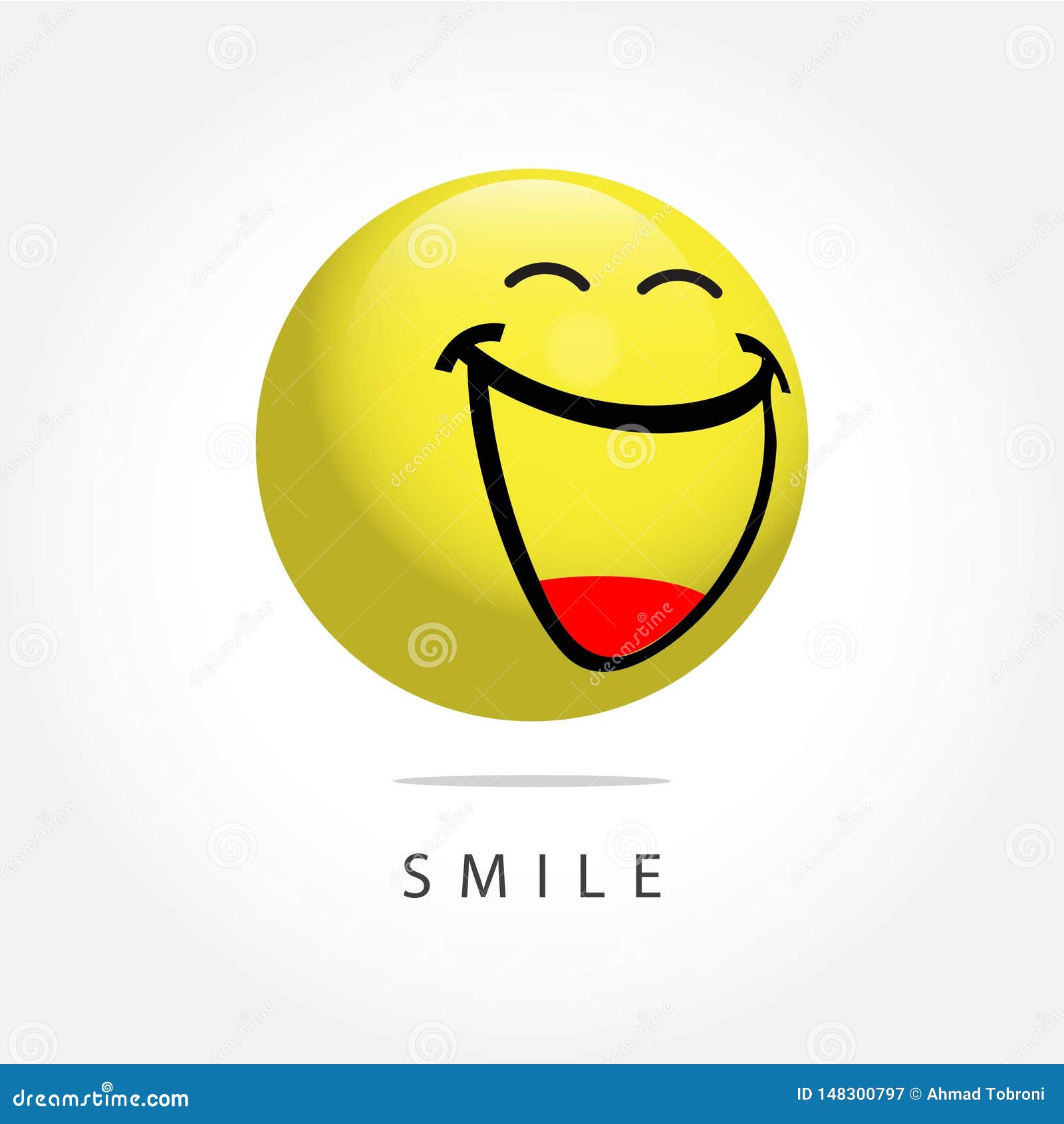 Smile Emoticon Vector Template Design Illustration Stock Vector ...