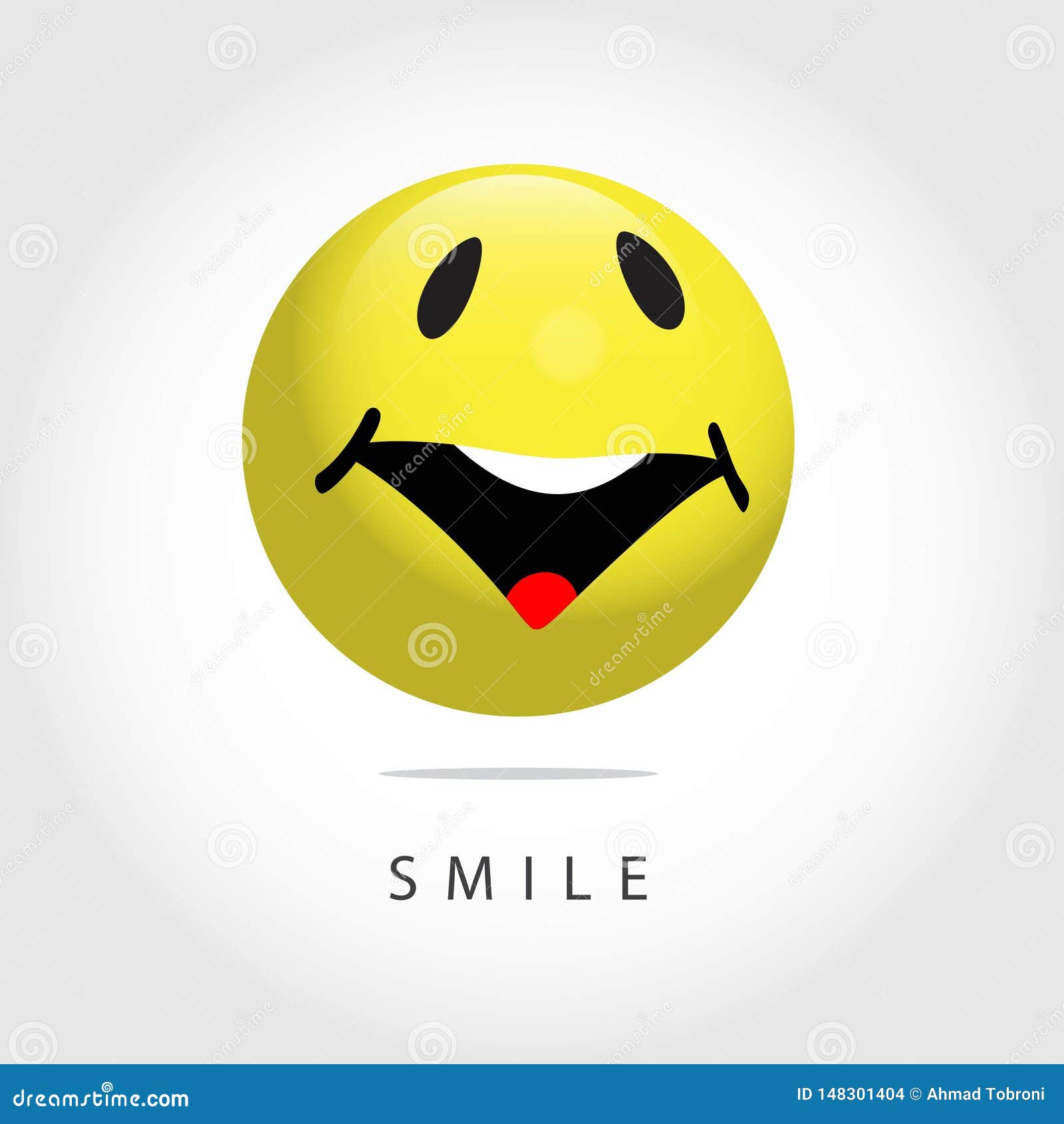 Smile Emoticon Vector Template Design Illustration Stock Vector ...