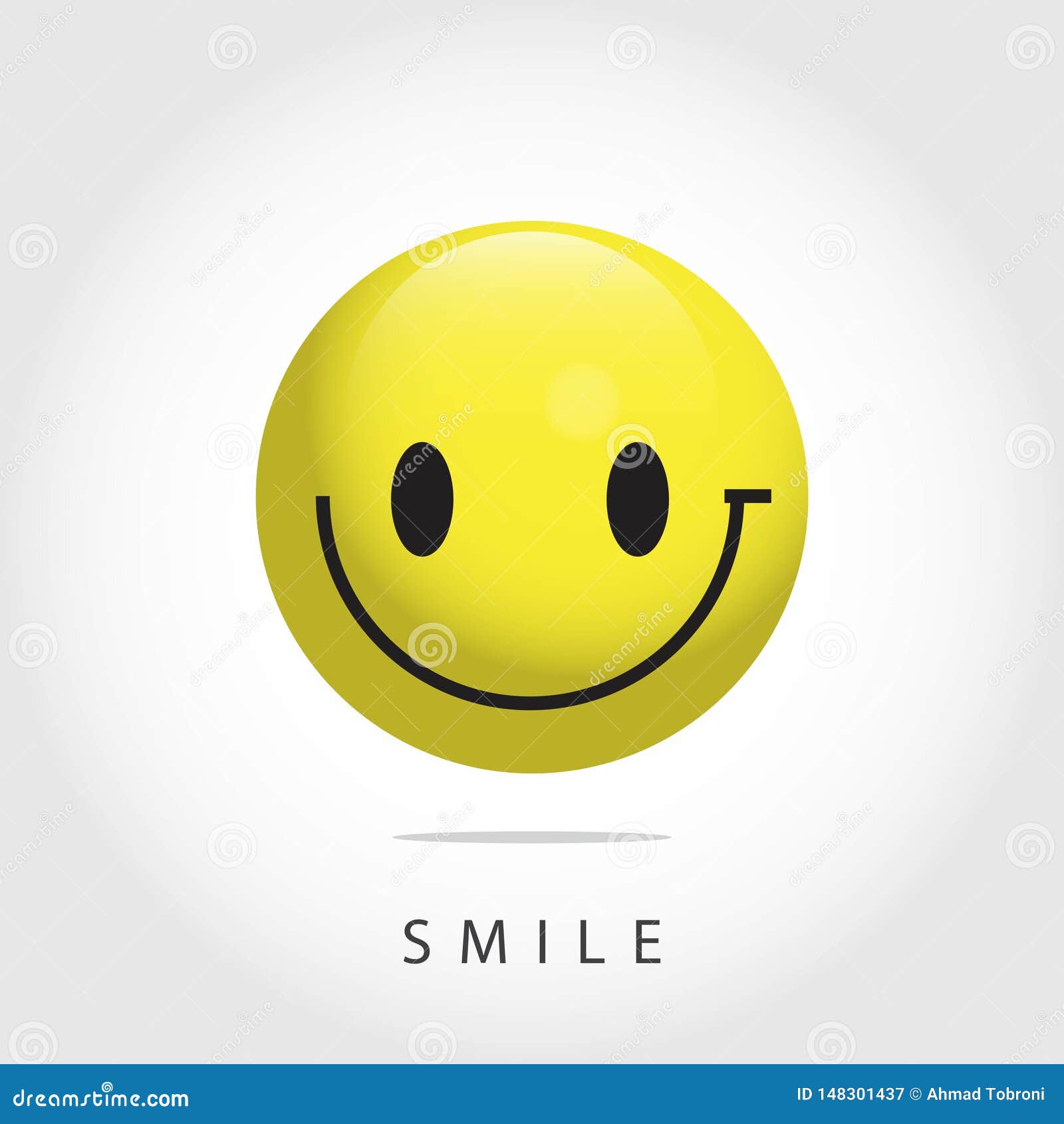 Smile Emoticon Vector Template Design Illustration Stock Vector ...