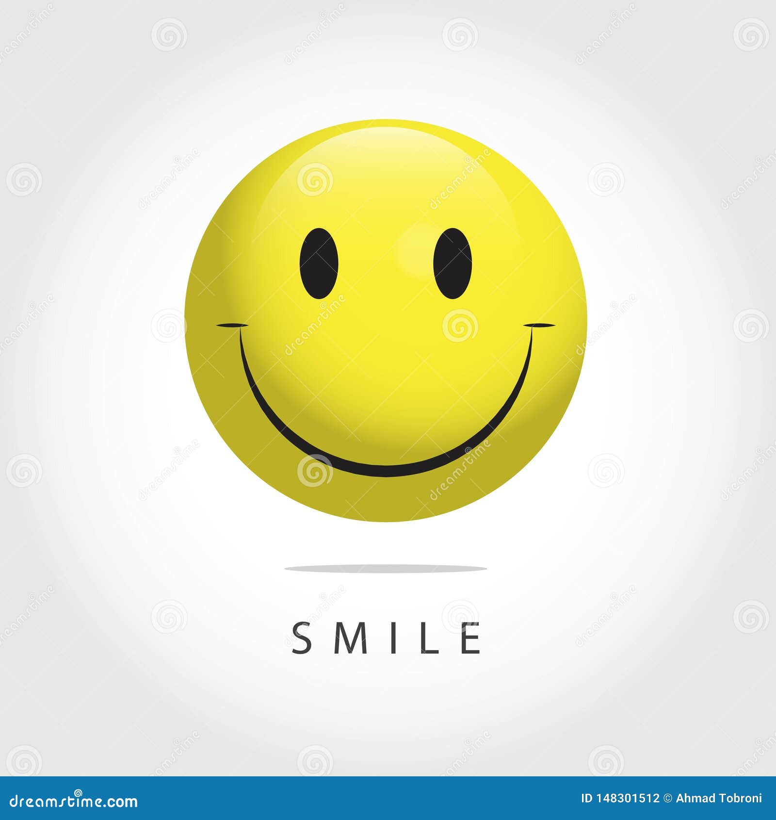 Smile Emoticon Vector Template Design Illustration Stock Vector ...