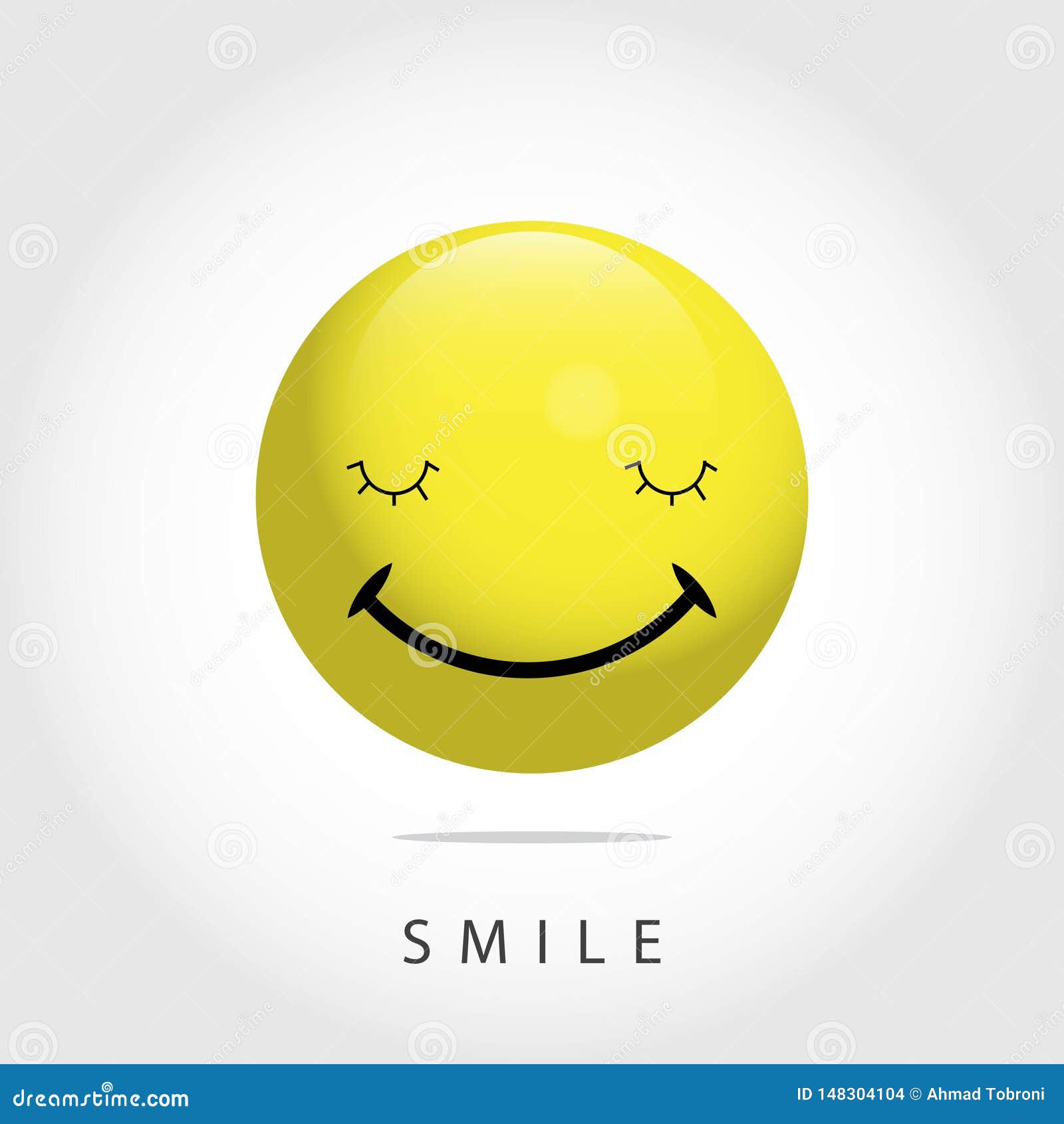 Smile Emoticon Vector Template Design Illustration Stock Vector ...