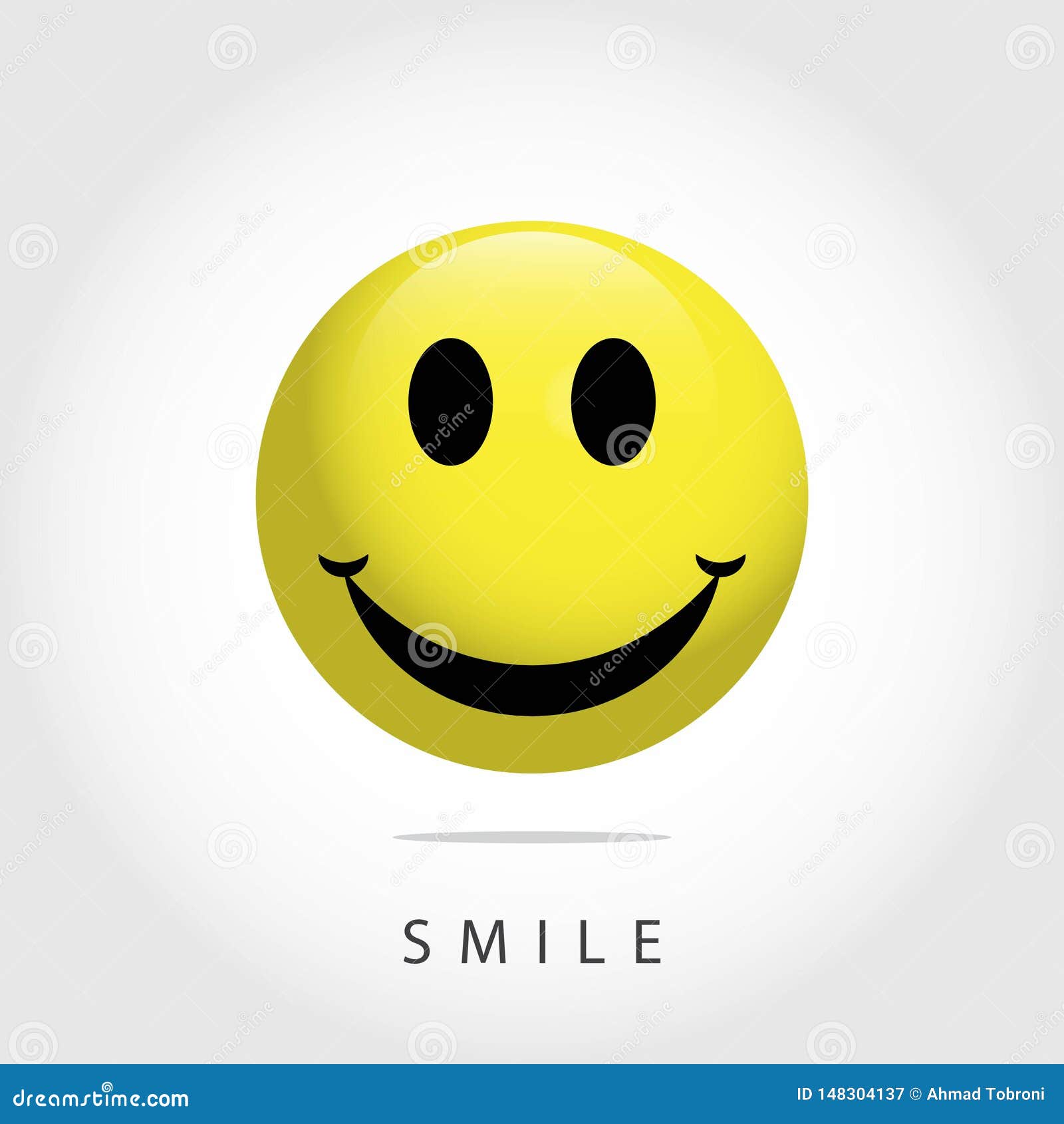 Smile Emoticon Vector Template Design Illustration Stock Vector ...