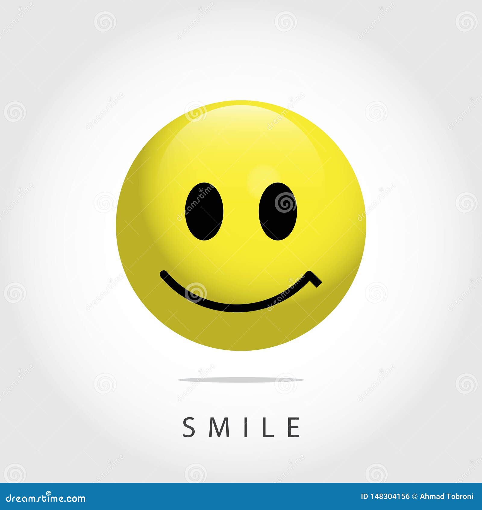 Smile Emoticon Vector Template Design Illustration Stock Vector ...
