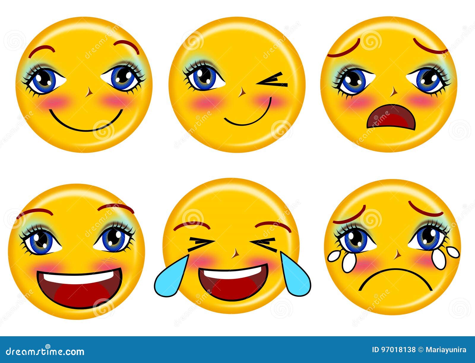 Smile Emoticons Set Royalty-Free Stock Image | CartoonDealer.com #107487484