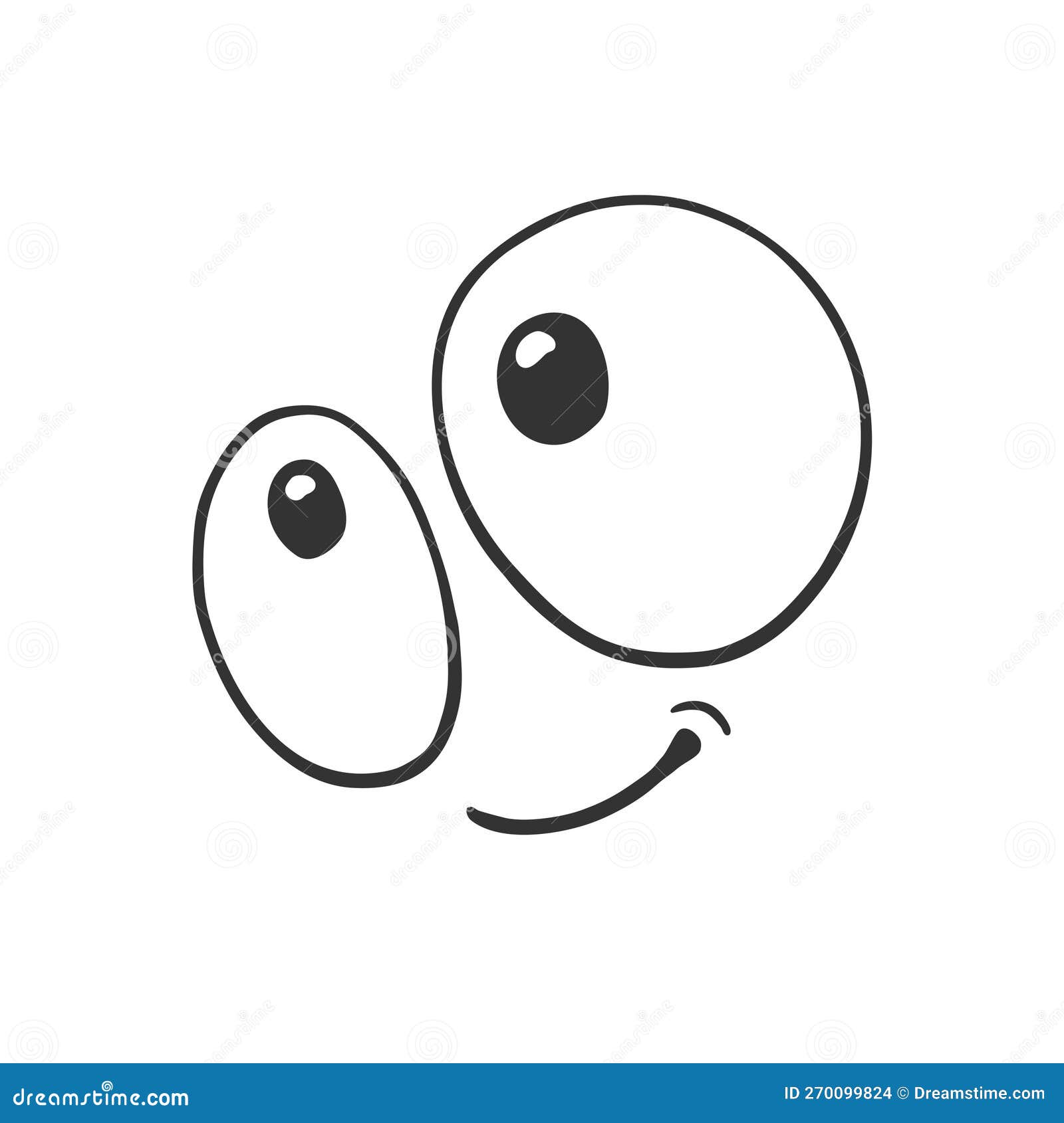 Smile expression draw stock illustration. Illustration of sign - 270099824