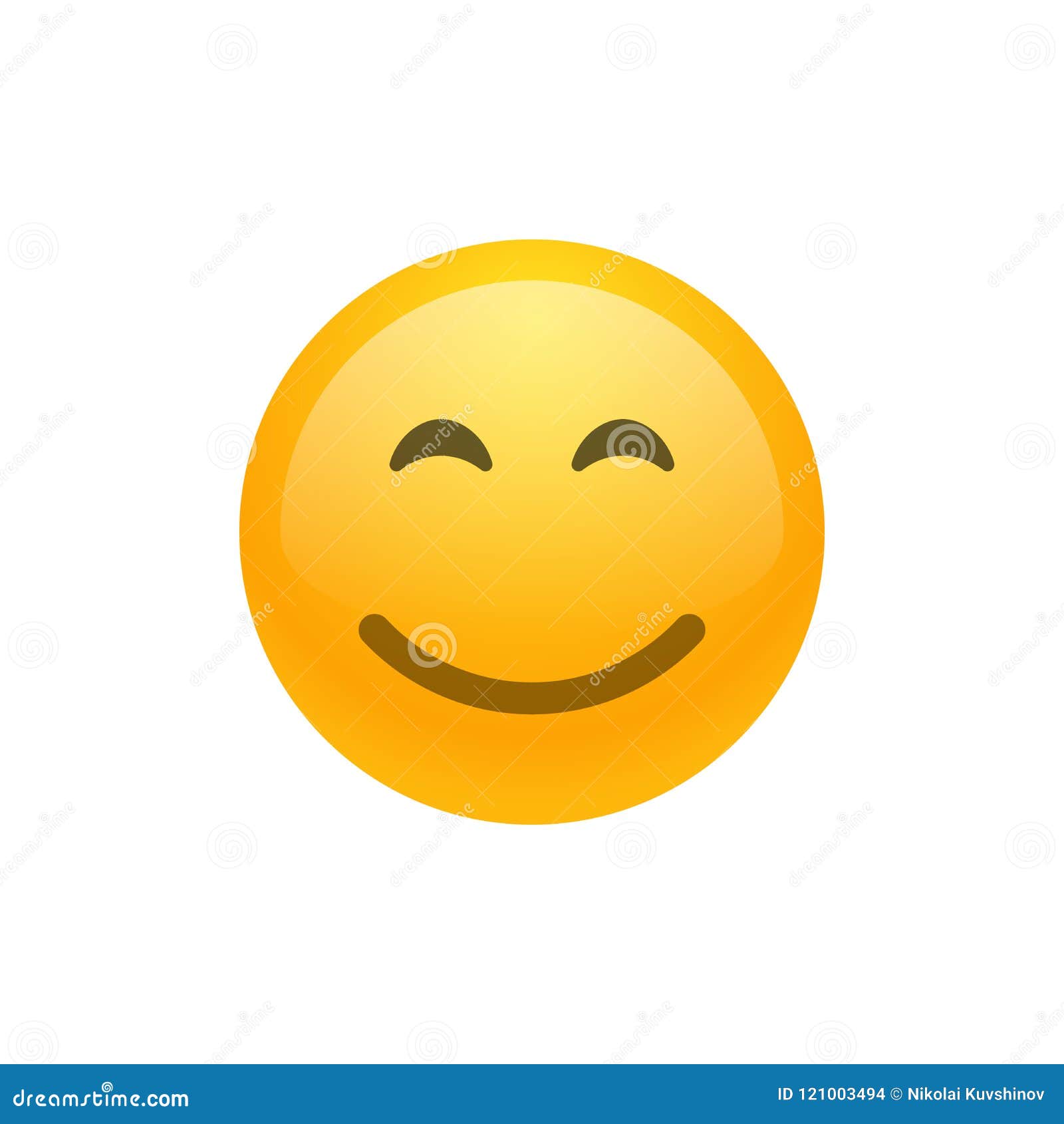 Smile Face Emoji Vector Icon Stock Vector - Illustration of cartoon ...