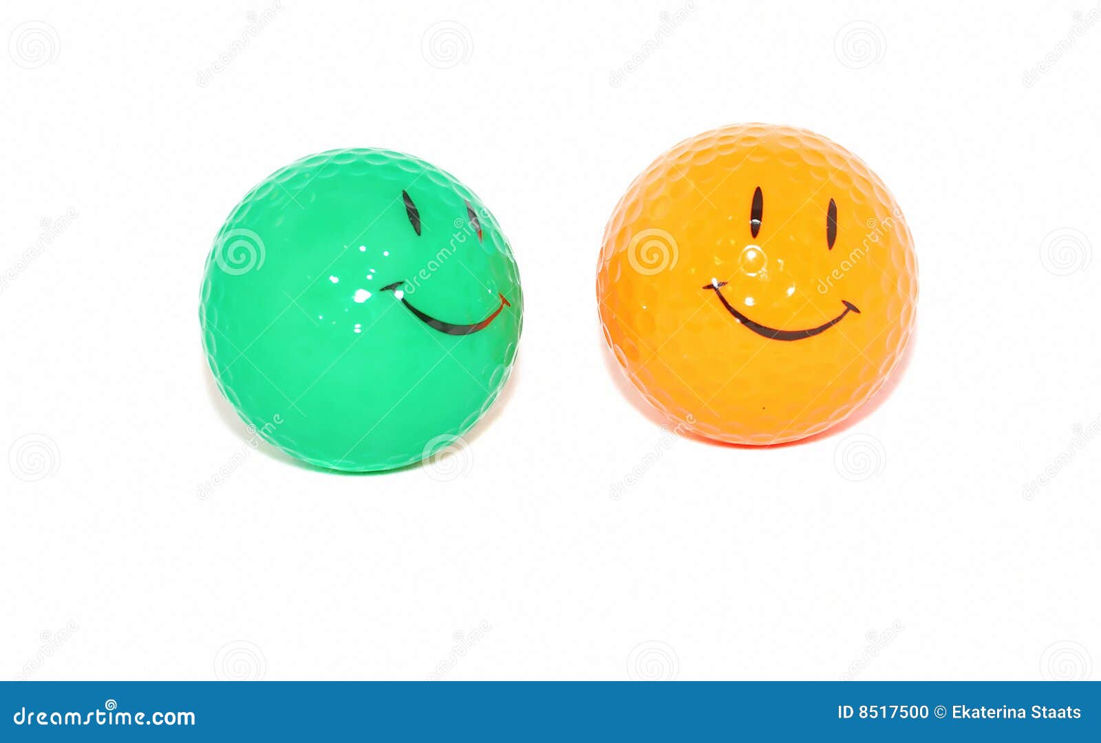Smile face golf balls stock photo. Image of ball, happy - 8517500