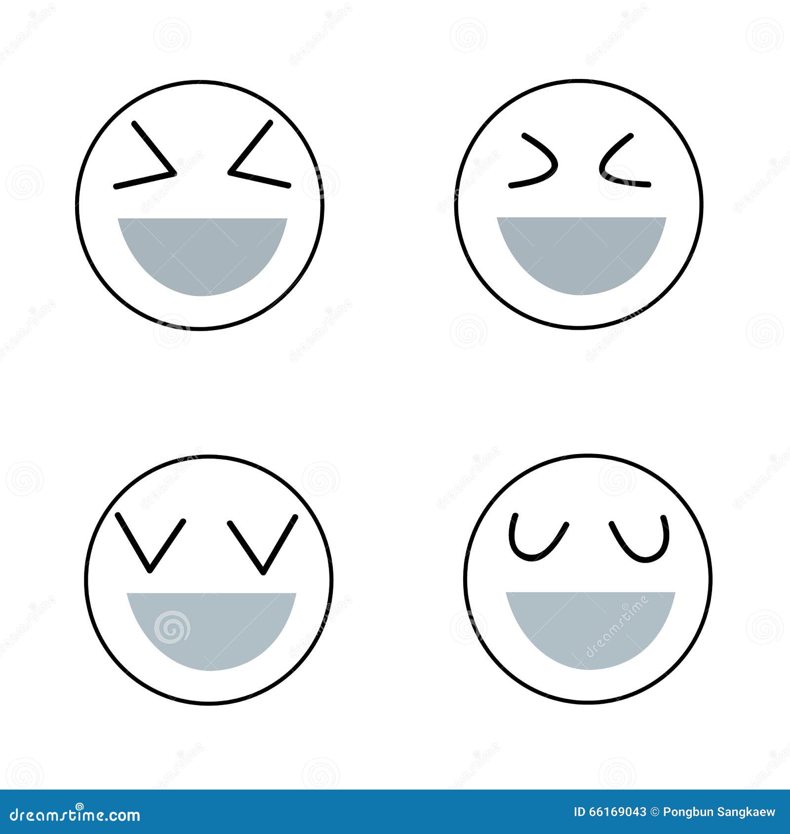 Smile face icon set stock vector. Illustration of graphic - 66169043