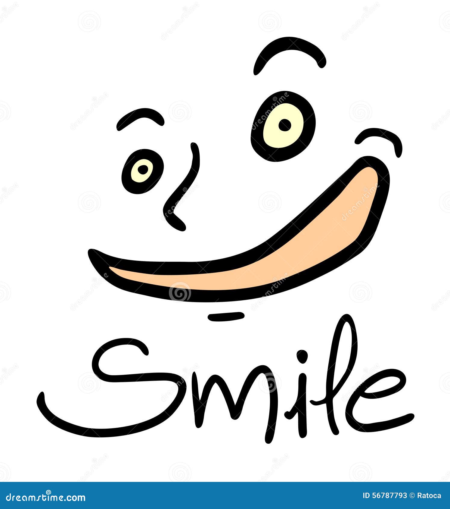 Smile face illustration stock vector. Illustration of smile - 56787793