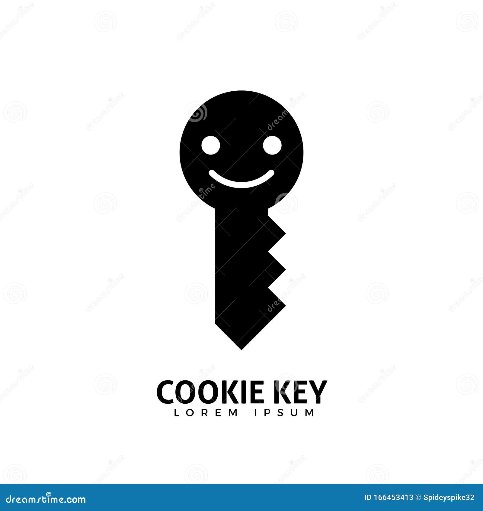 A Smile Face of a Key. Isolated Vector Illustration Stock Vector ...