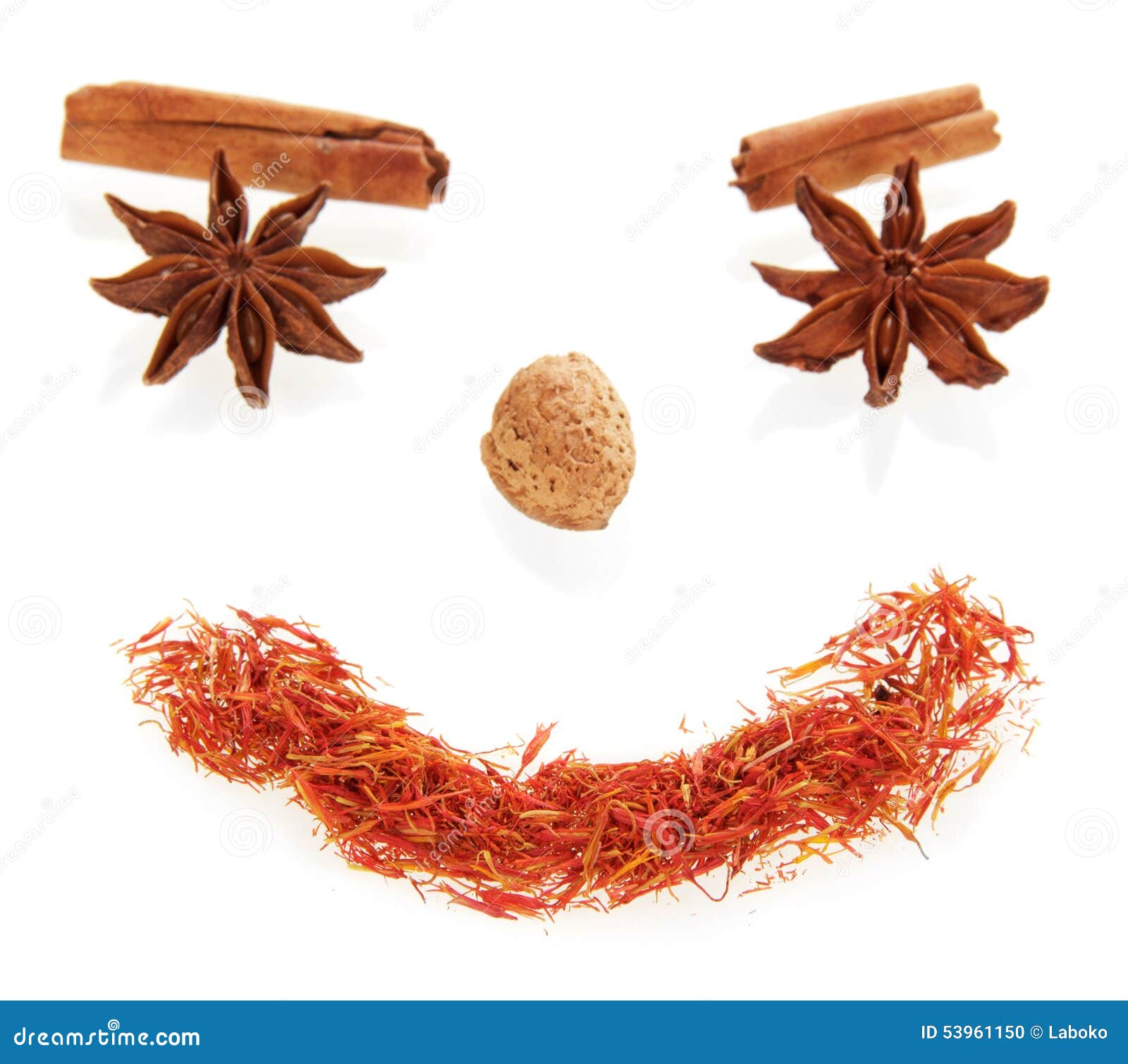 Smile Face Made from Spices Stock Photo - Image of aroma, macro: 53961150