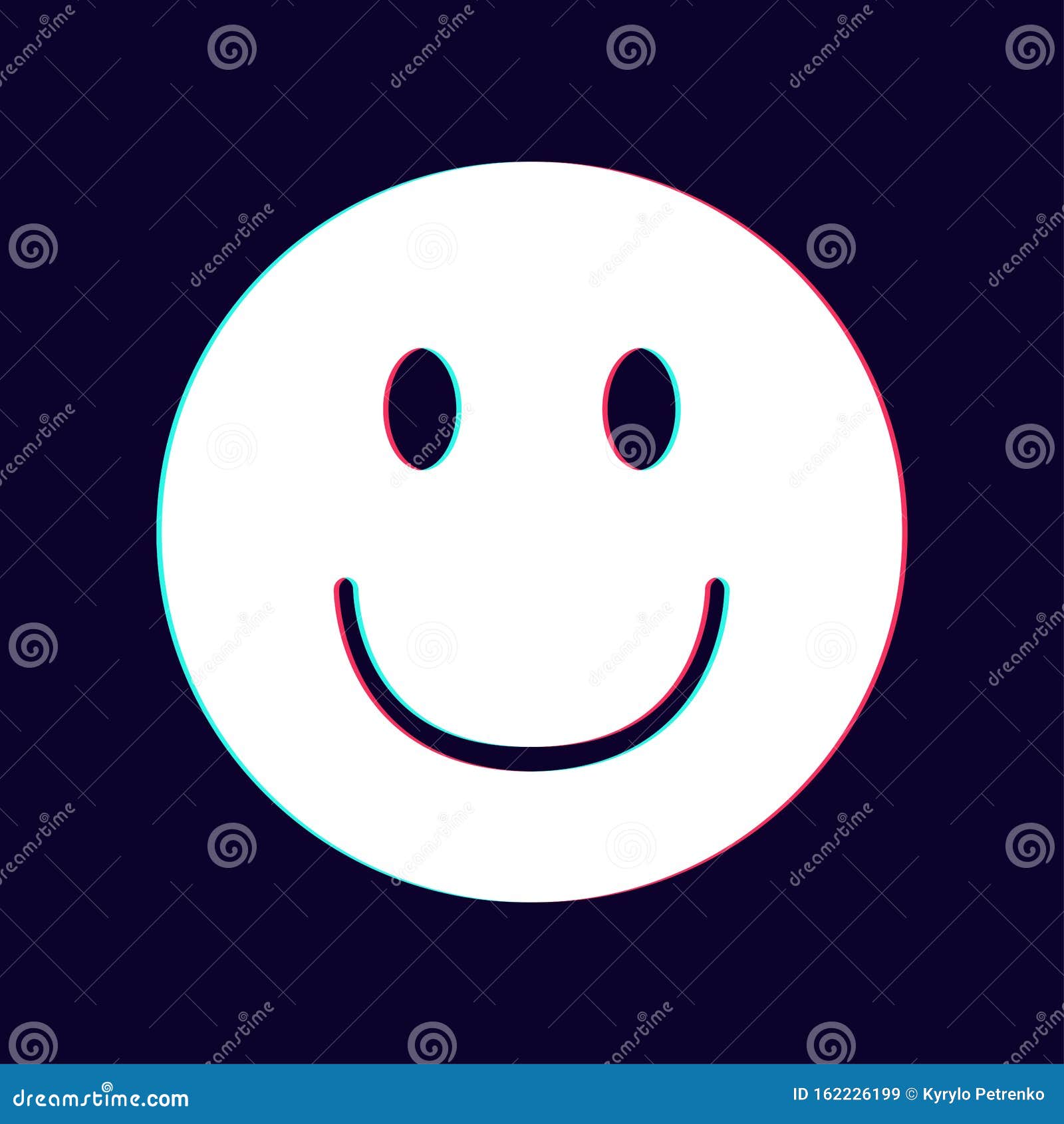 Smile Face Modern Icon Concept, Emotion. Vector Stock Vector ...