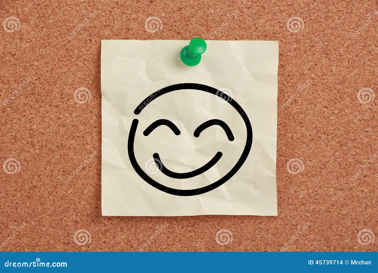 Smile Face Note stock photo. Image of flat, blank, copy - 45739714