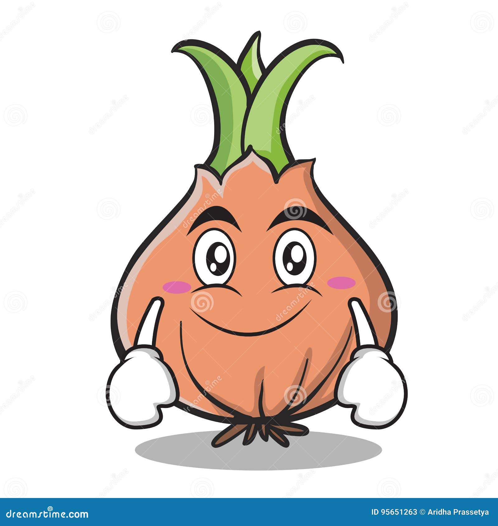 Smile Face Onion Character Cartoon Stock Vector - Illustration of ...
