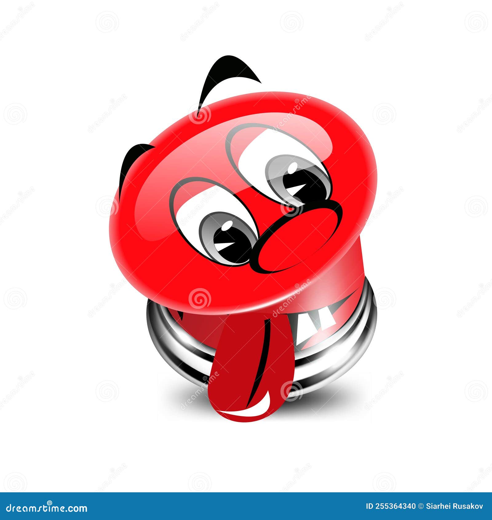 Smile Face Red Circle Icon. Vector Illustration. Stock Vector ...