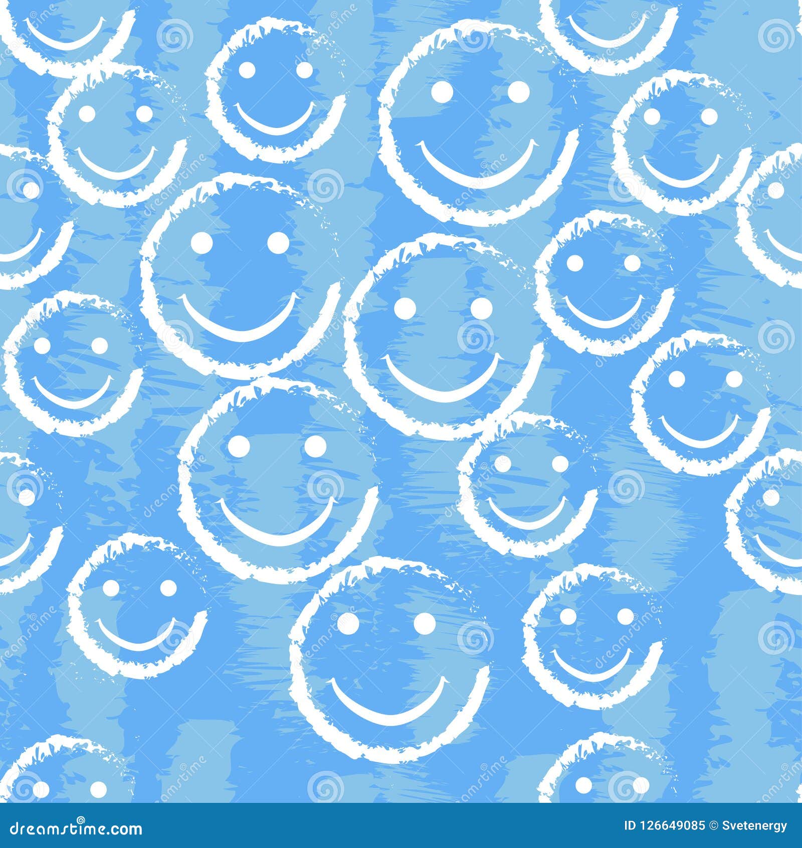 Smile Face Seamless Pattern. Vector Background Texture Stock Vector ...