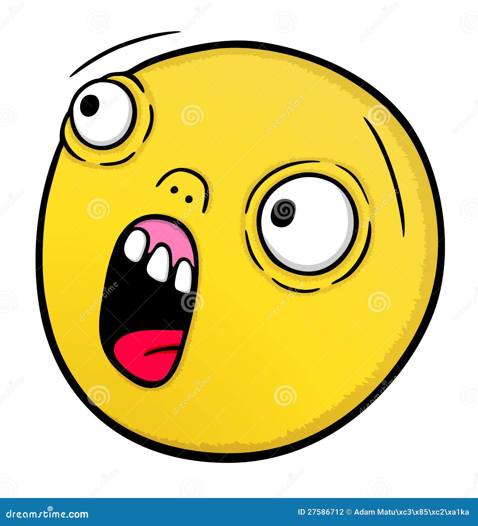 Smile of fear stock vector. Illustration of head, style - 27586712