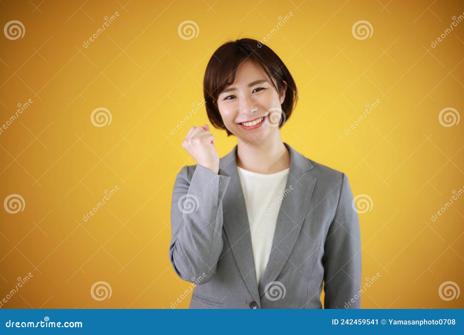 Smile female employee stock image. Image of refreshing - 242459541