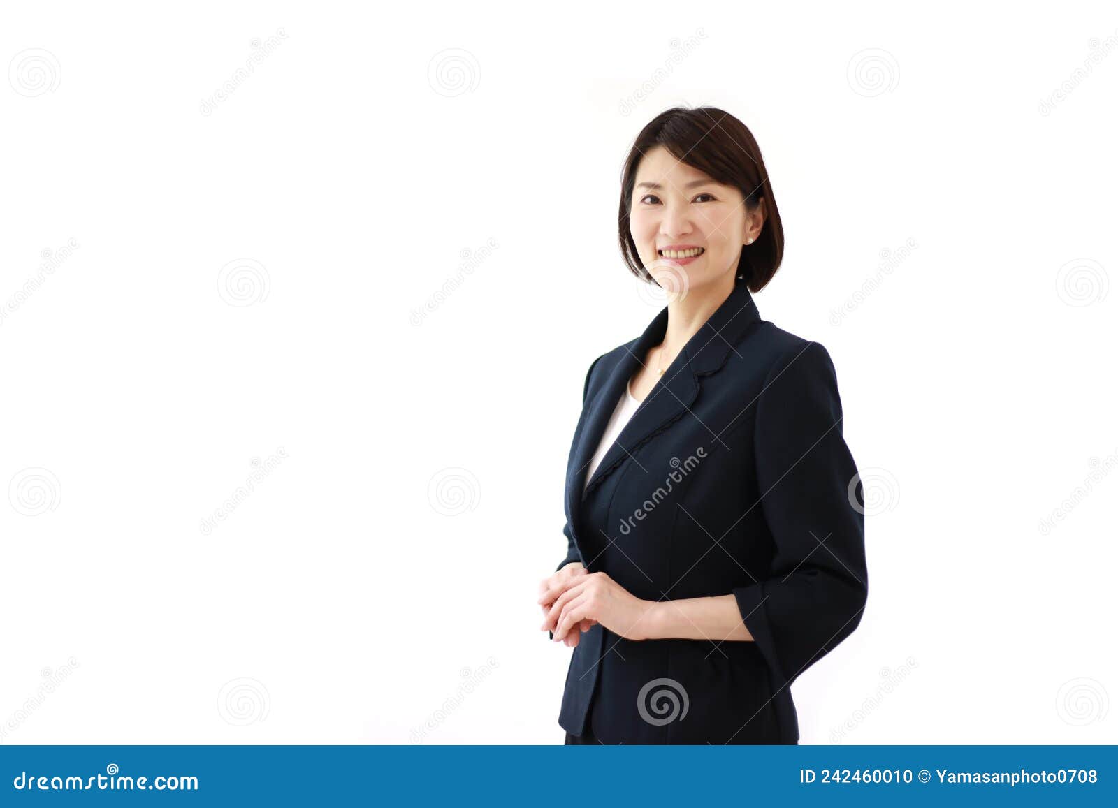 Smile female employee stock photo. Image of smile, middle - 242460010