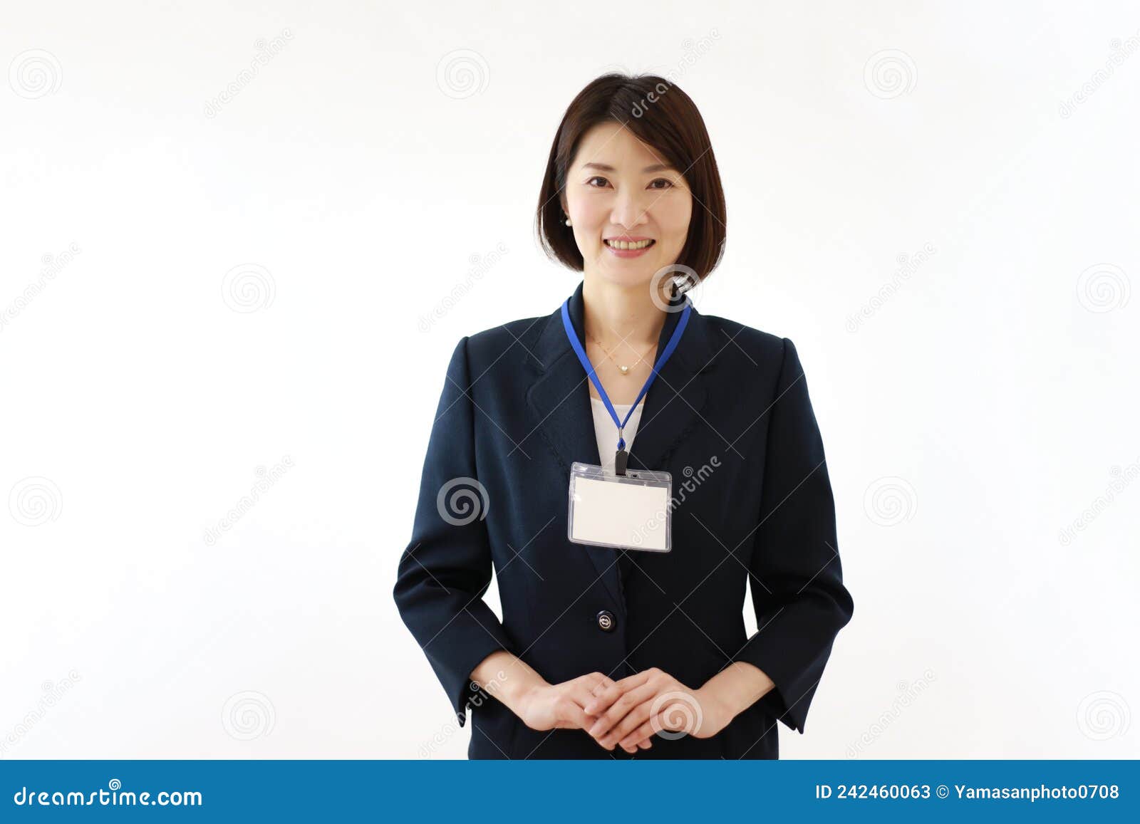 Smile female employee stock image. Image of boss, japan - 242460063