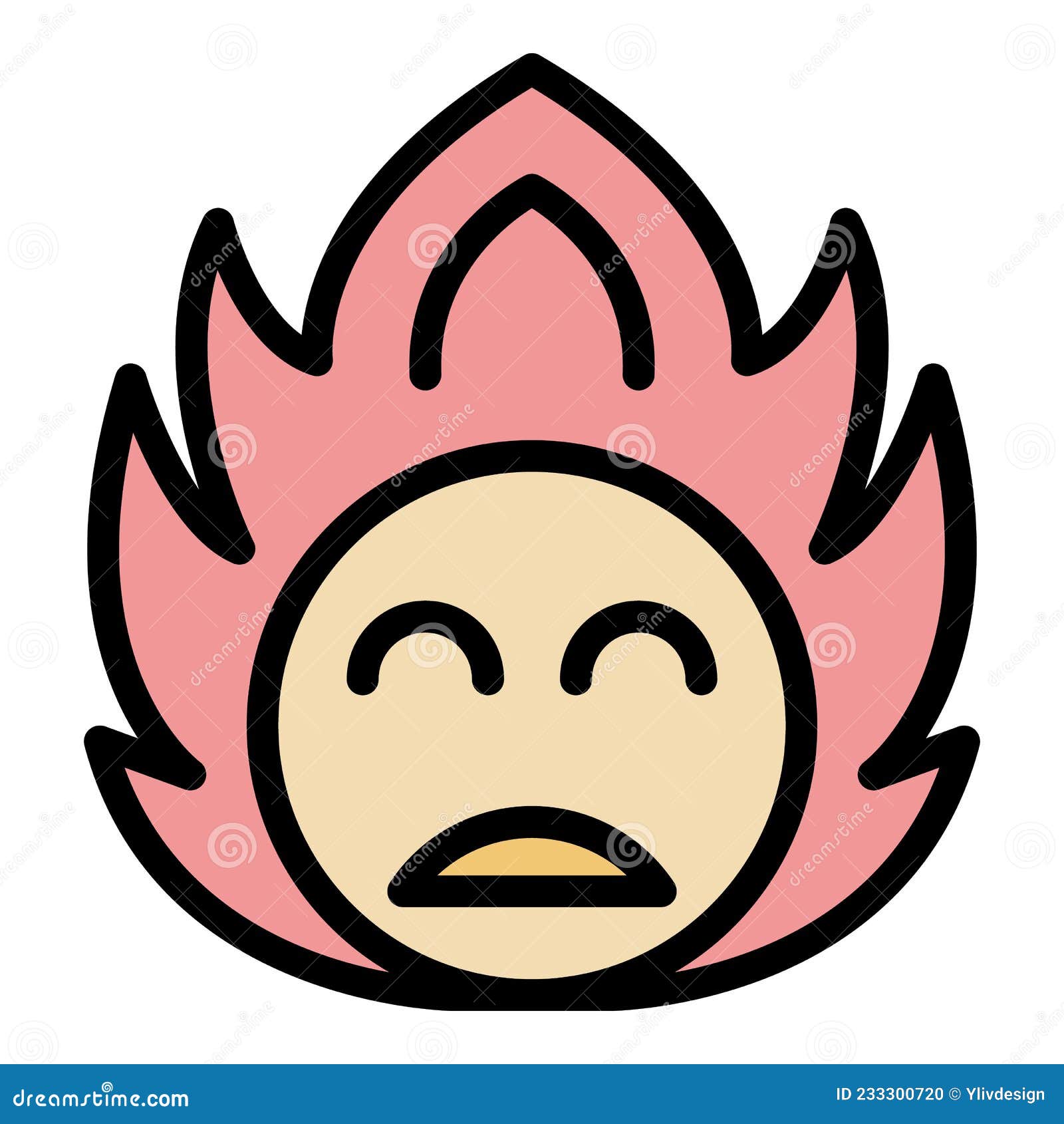 Smile on Fire Icon Color Outline Vector Stock Vector - Illustration of ...
