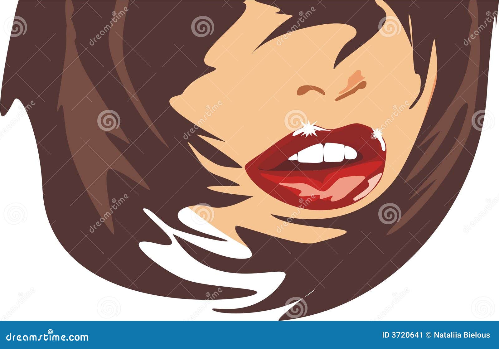 Smile. the Fragment of Face Stock Vector - Illustration of mouth, face ...