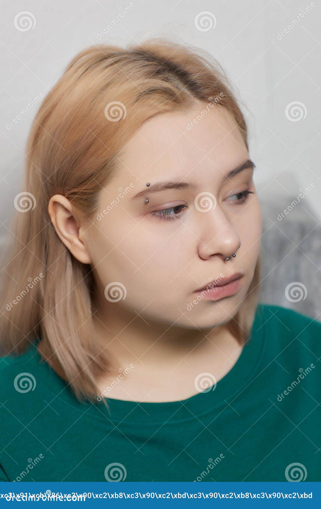 Smile Or Frenulum Piercing Under The Upper Lip. Royalty-Free Stock ...