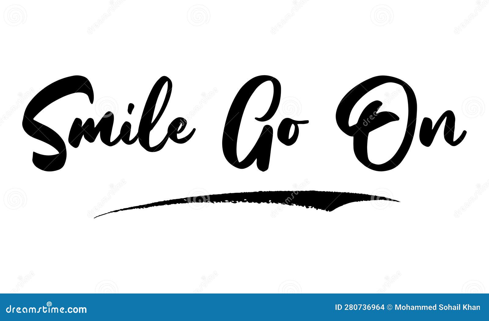 Smile Go on Text Typography Lettering Vector Design Quote Stock Vector ...