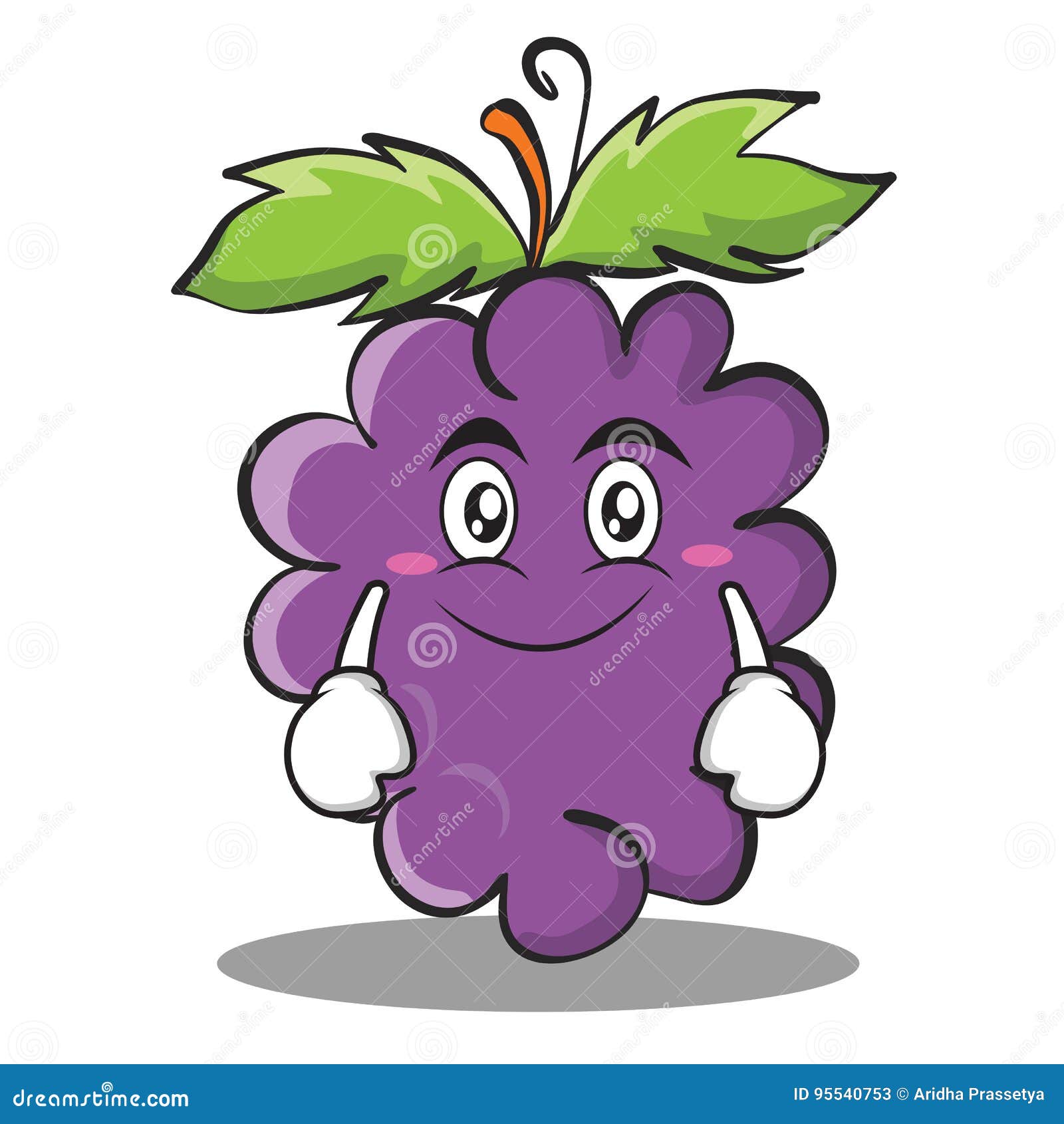Smile Grape Character Cartoon Collection Stock Vector - Illustration of ...