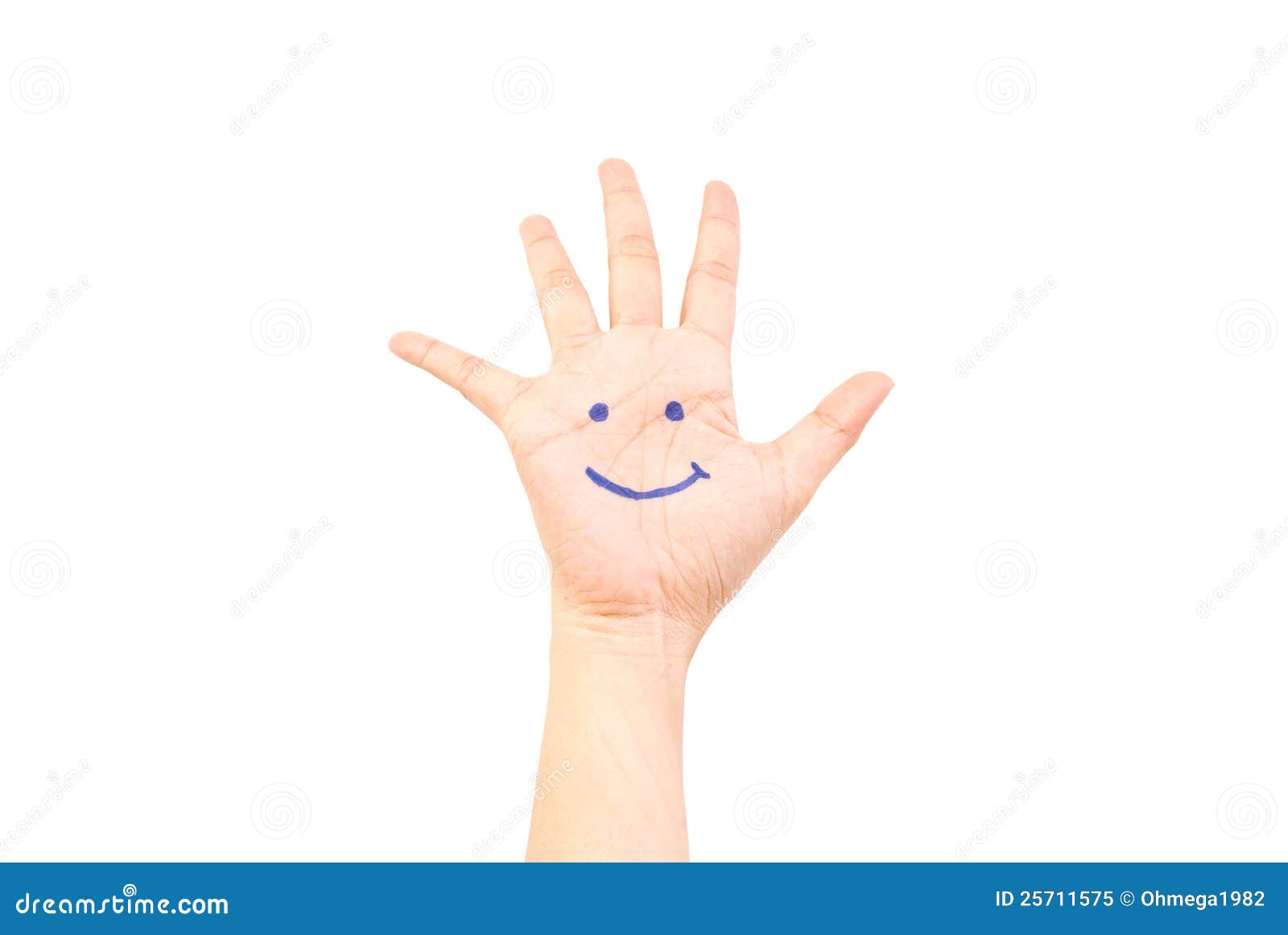 Smile on Hand Isolated on the White. Stock Image - Image of anatomy ...