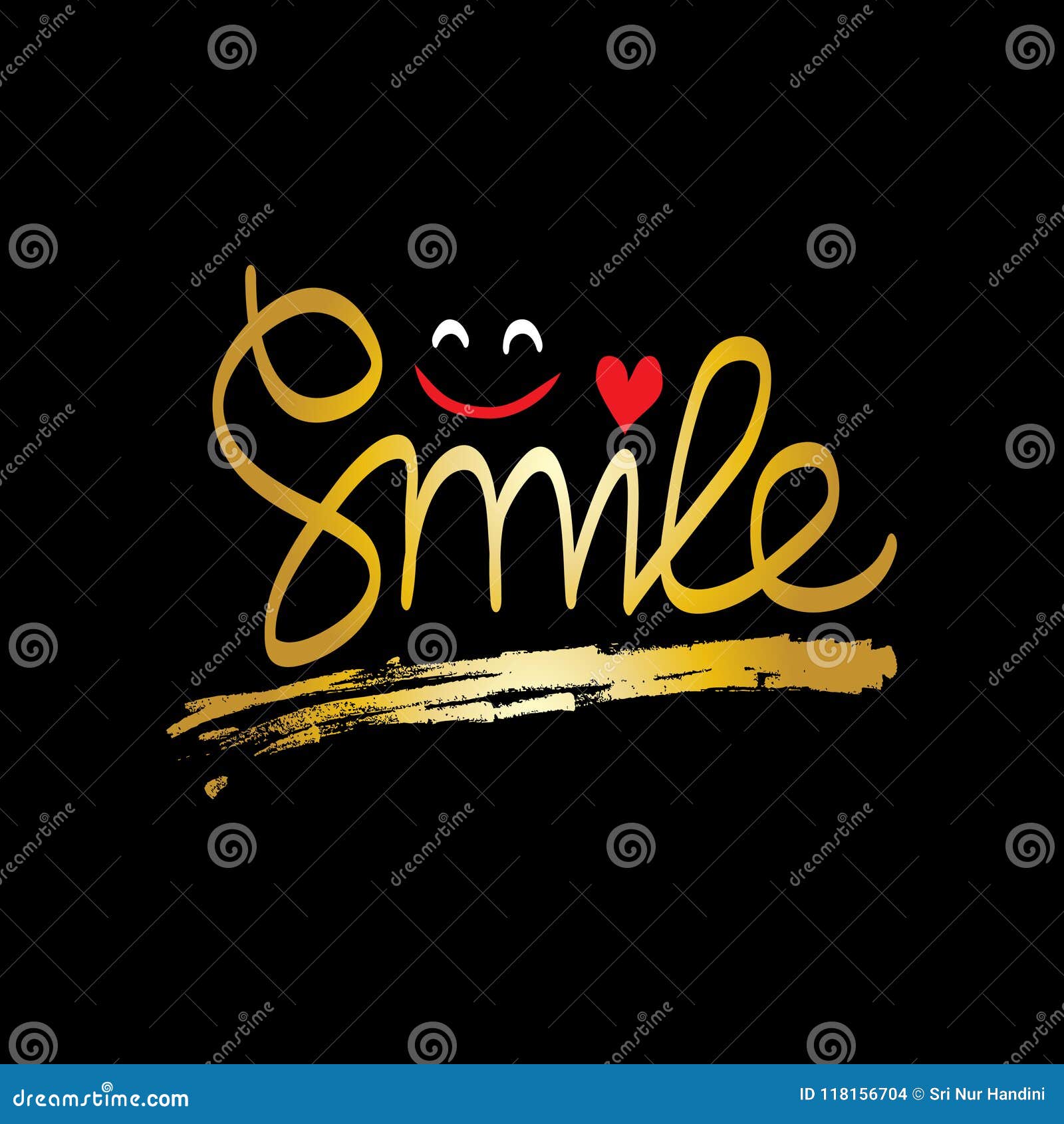 Smile hand lettering. stock illustration. Illustration of lettering ...