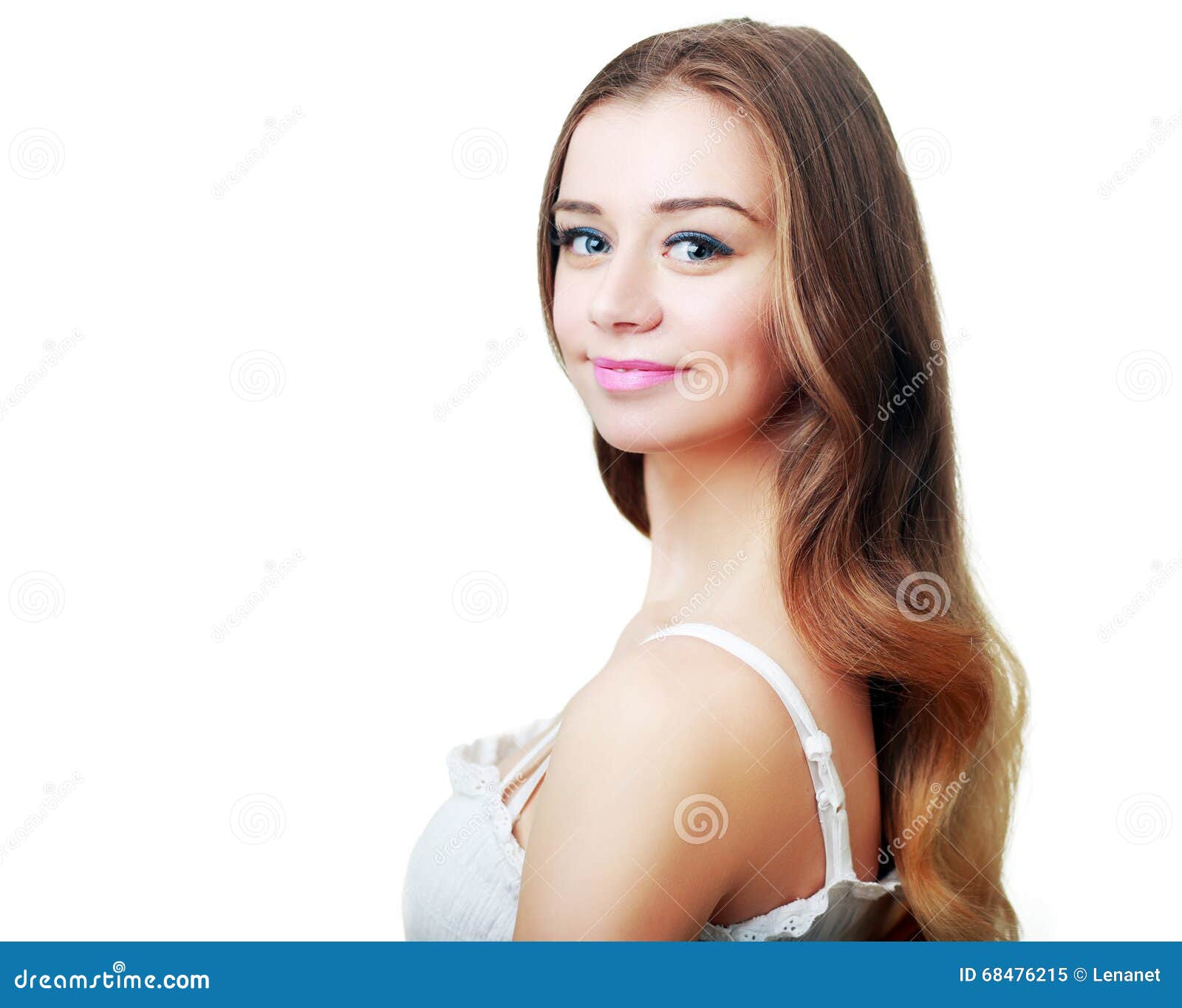 Smile has turned back stock image. Image of hair, eyes - 68476215