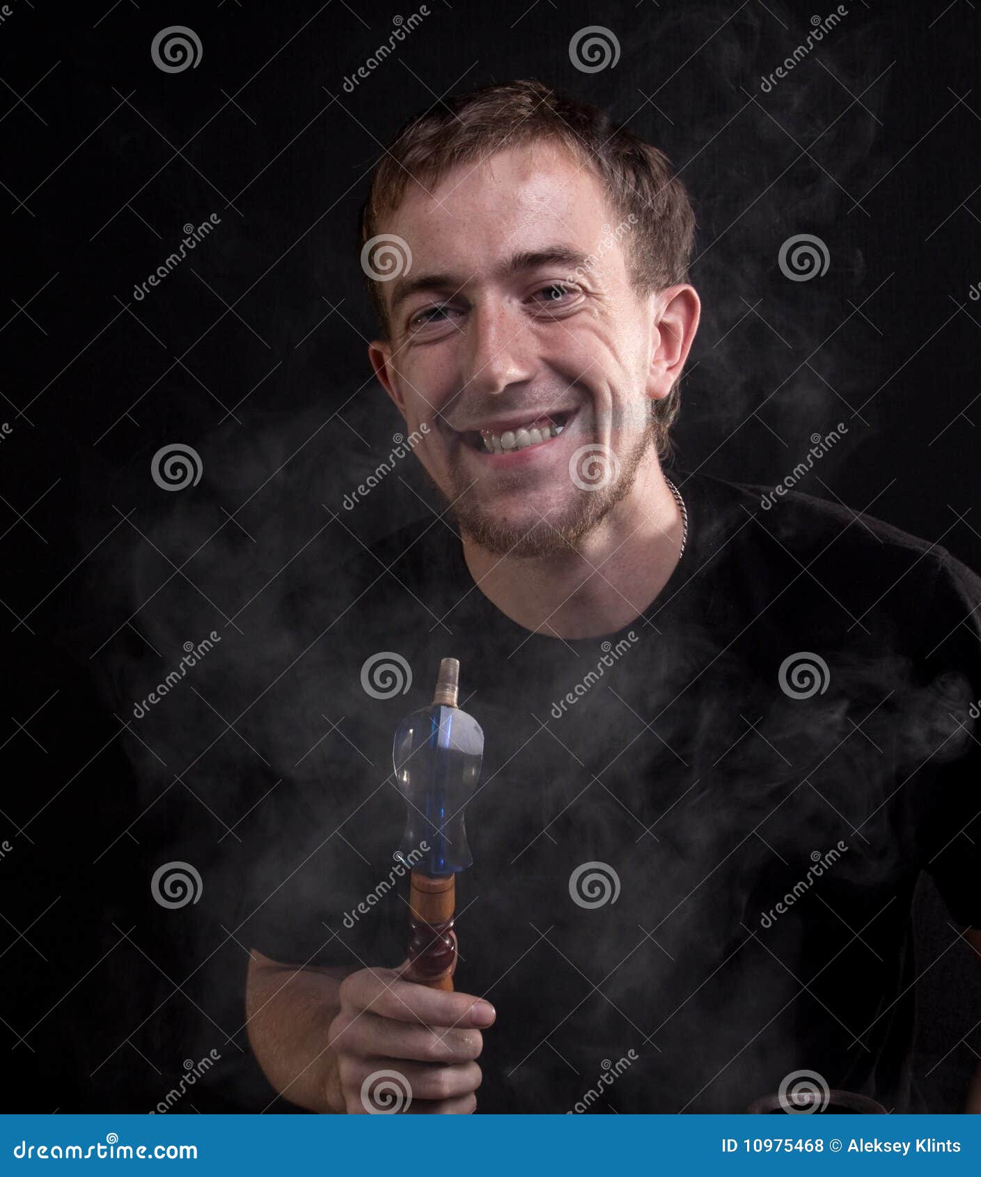 Smile and hookah stock photo. Image of smoke, lips, dark - 10975468