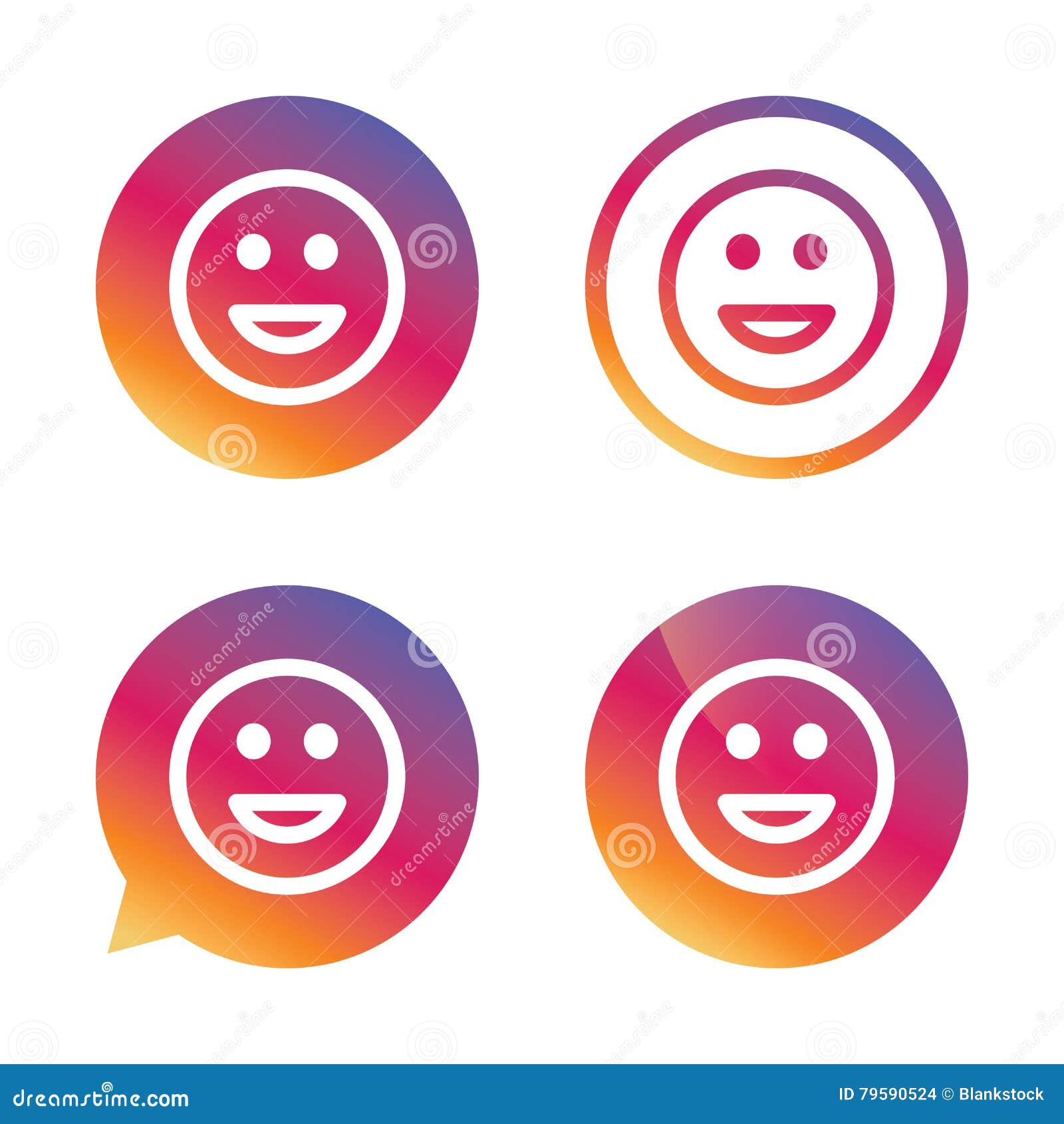 Smile Icon. Happy Face Symbol. Stock Vector - Illustration of icon ...