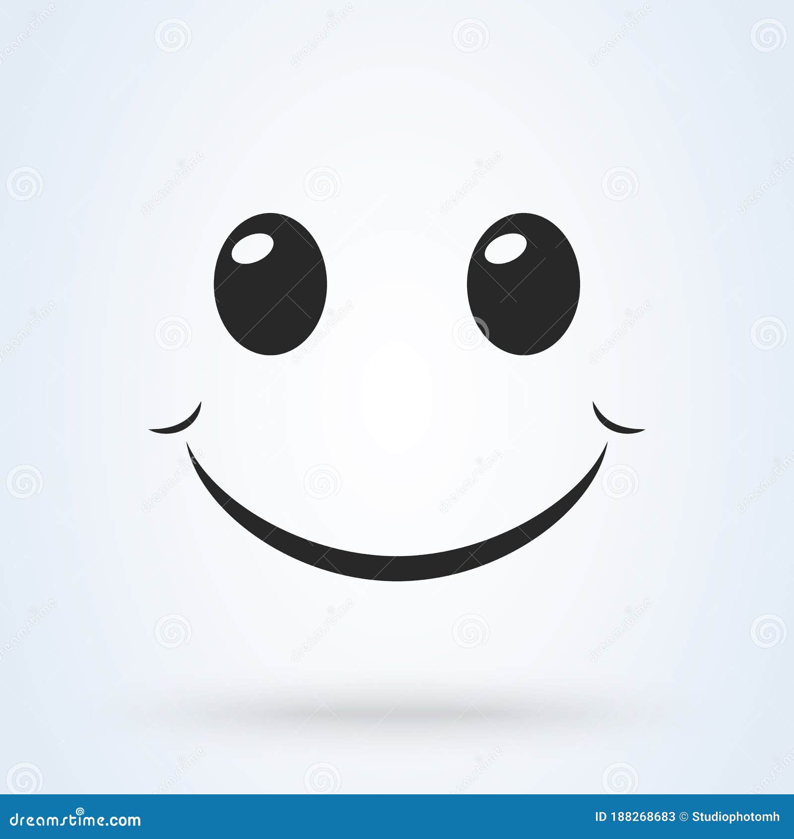 Smile Icon Template Design. Smiling Emoticon, Emoji Vector Illustration ...