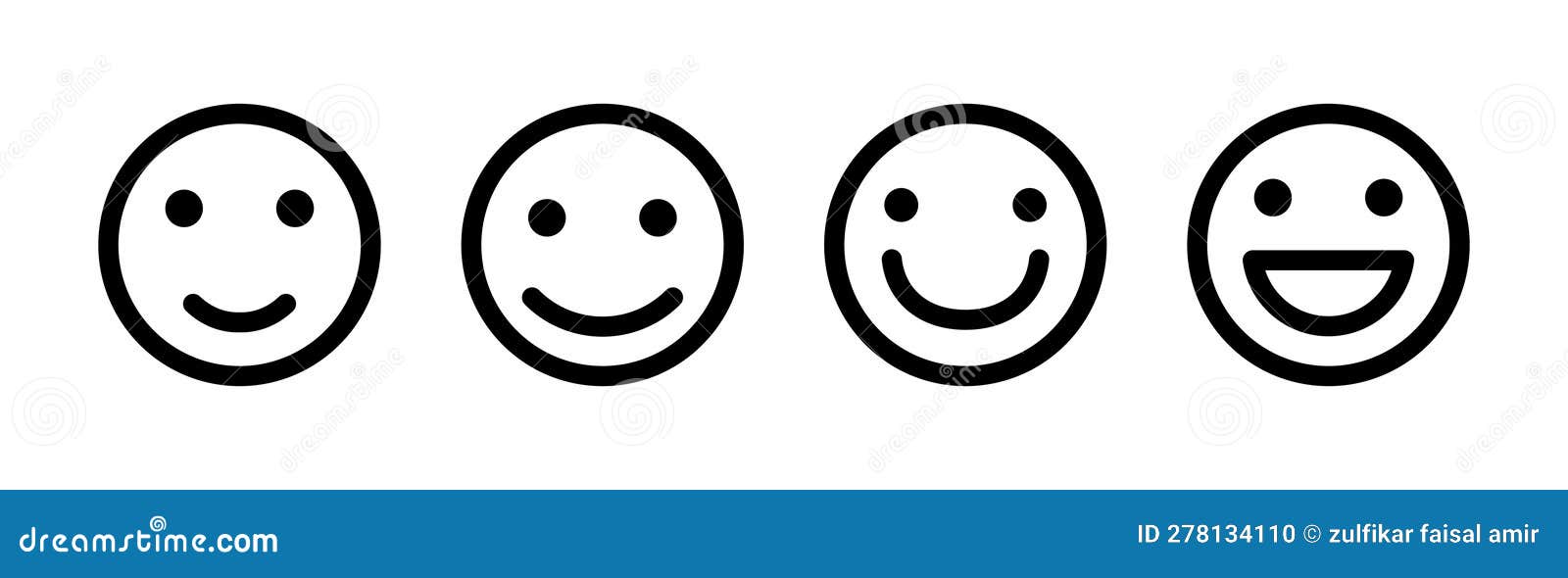 Smile Icon . Smile Emoticon Icon. Feedback Stock Vector - Illustration ...