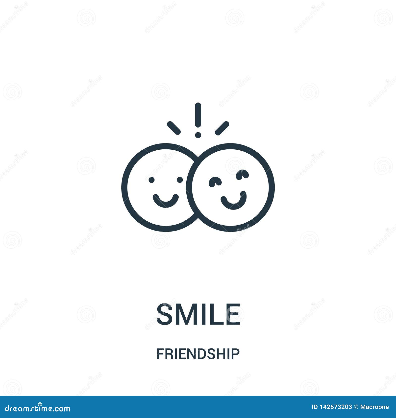 Smile Icon Vector from Friendship Collection. Thin Line Smile Outline ...