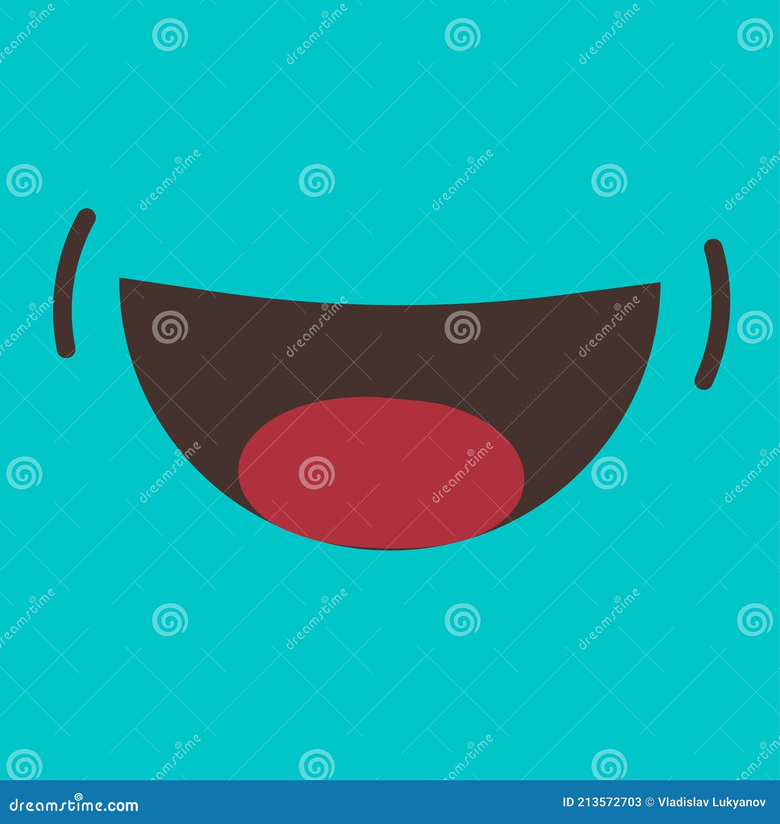 Smile Icon Vector Fun Cartoon Doodle Style Stock Vector - Illustration ...
