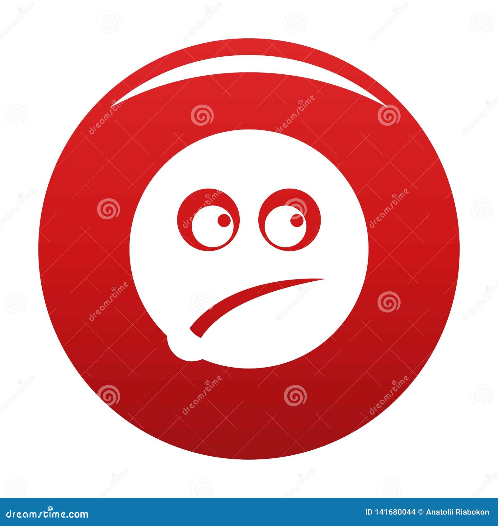 Smile icon vector red stock vector. Illustration of cartoon - 141680044