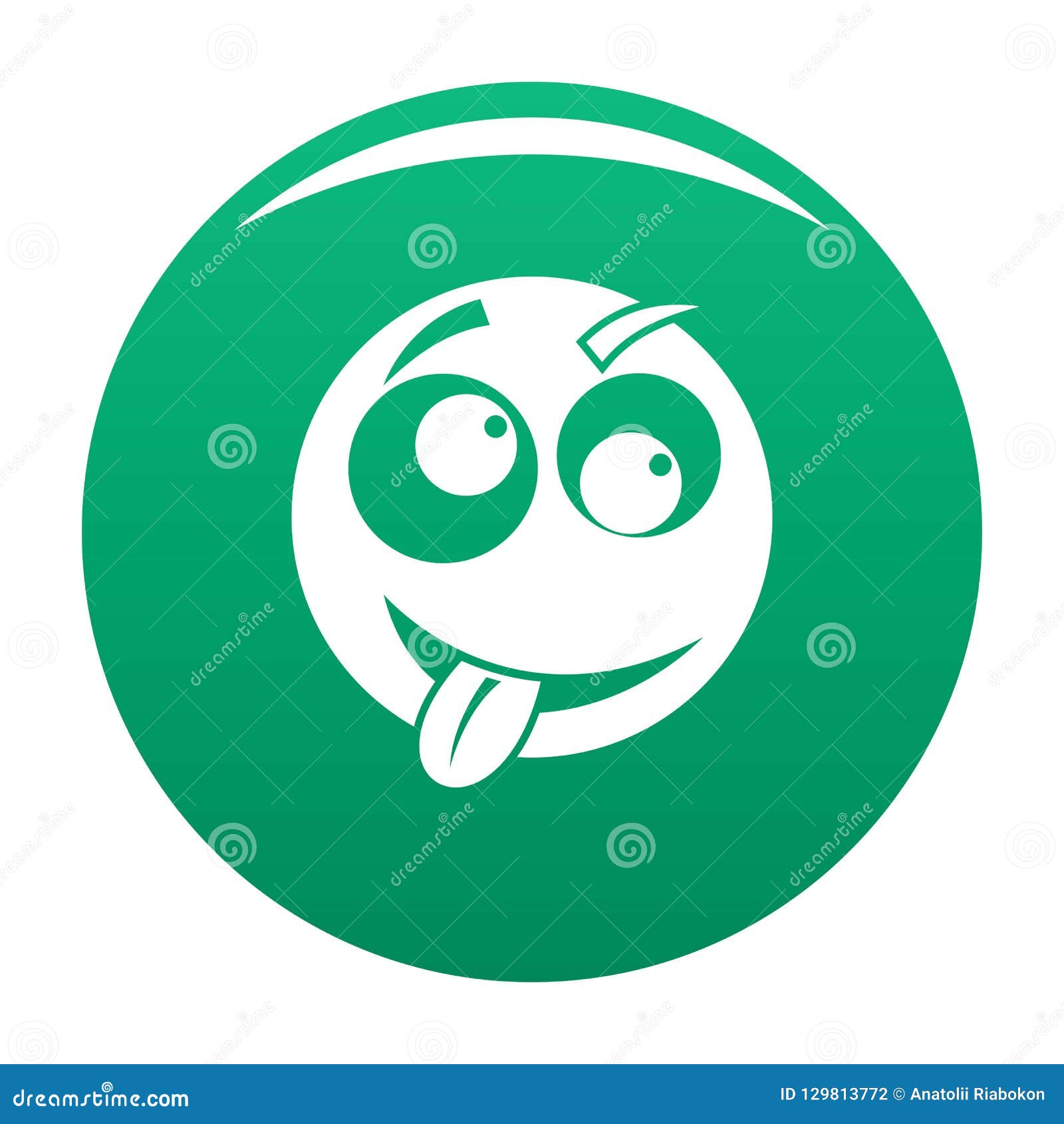 Smile icon vector green stock vector. Illustration of design - 129813772