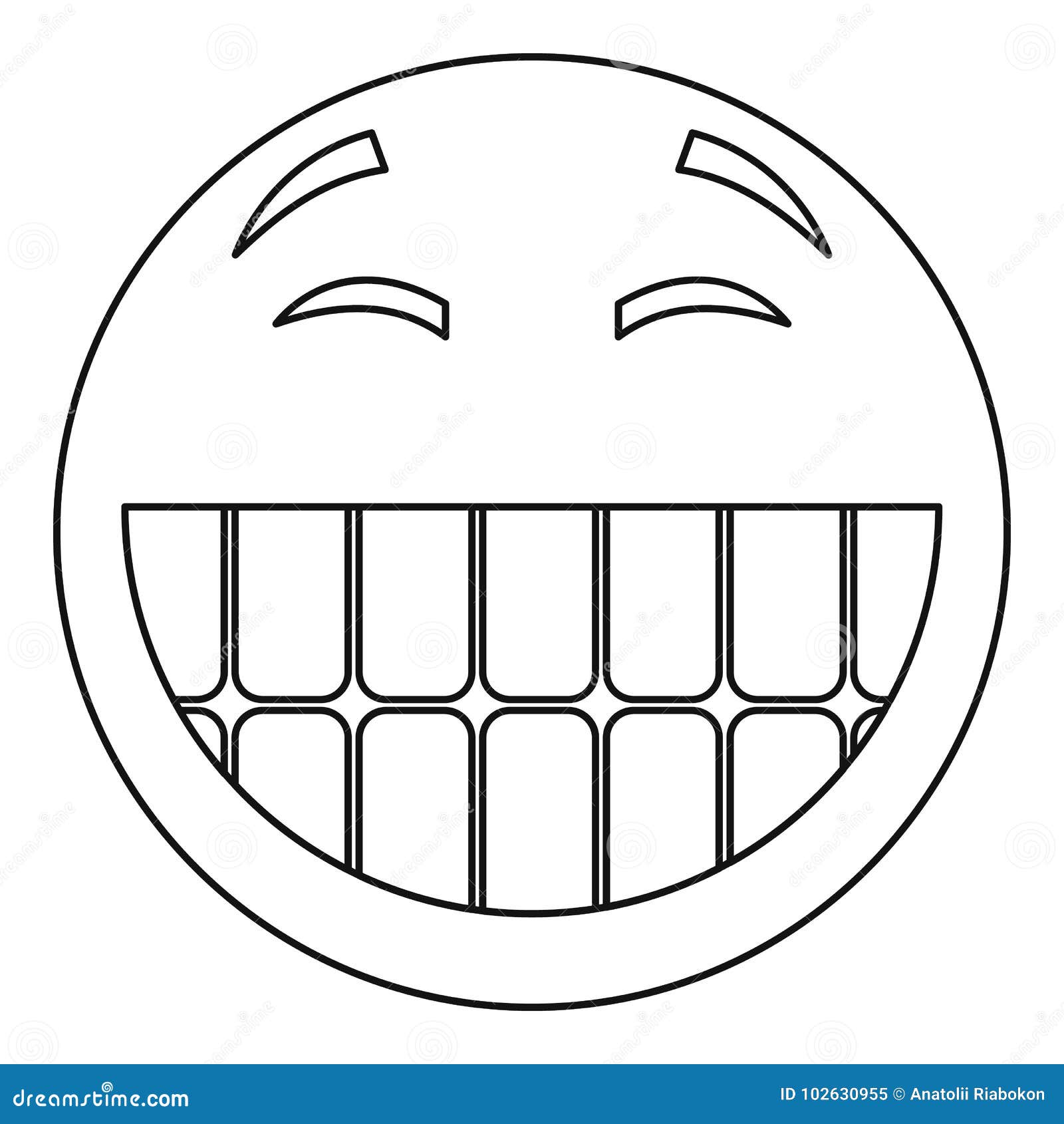 Smile Icon Vector Thin Line Stock Vector - Illustration of icon, happy ...