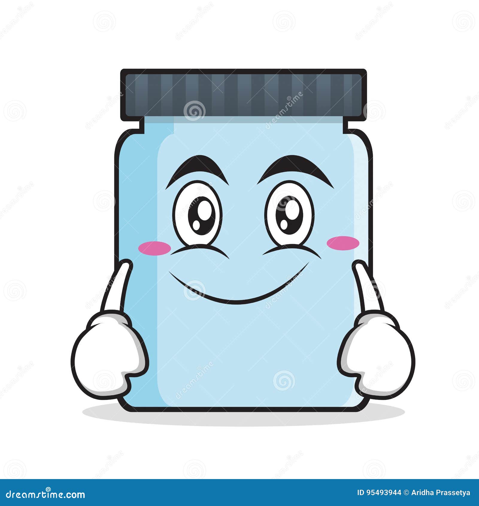 Smile Jar Character Cartoon Style Stock Vector - Illustration of funny ...