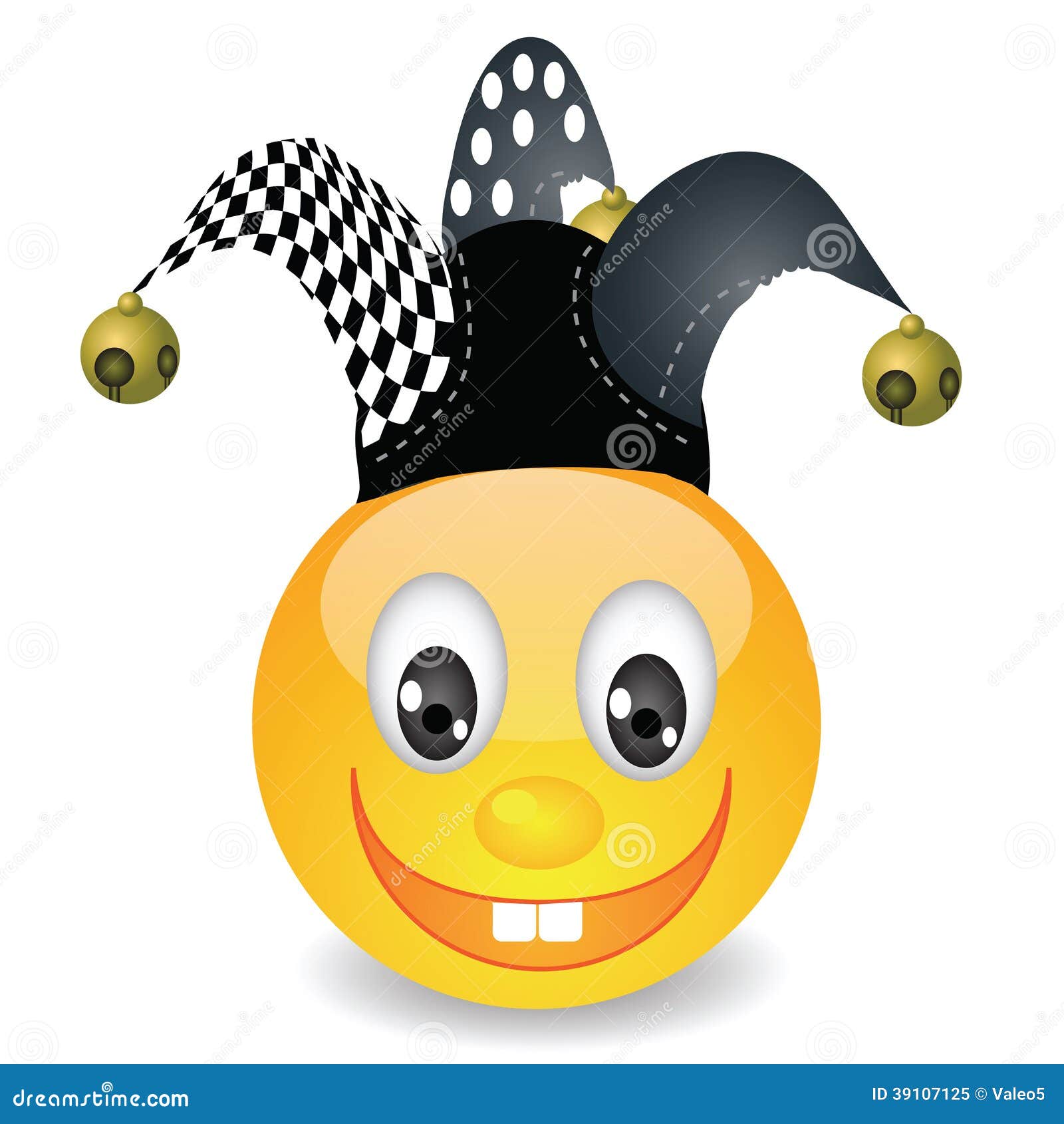 Smile in a jester hat stock vector. Illustration of jester - 39107125