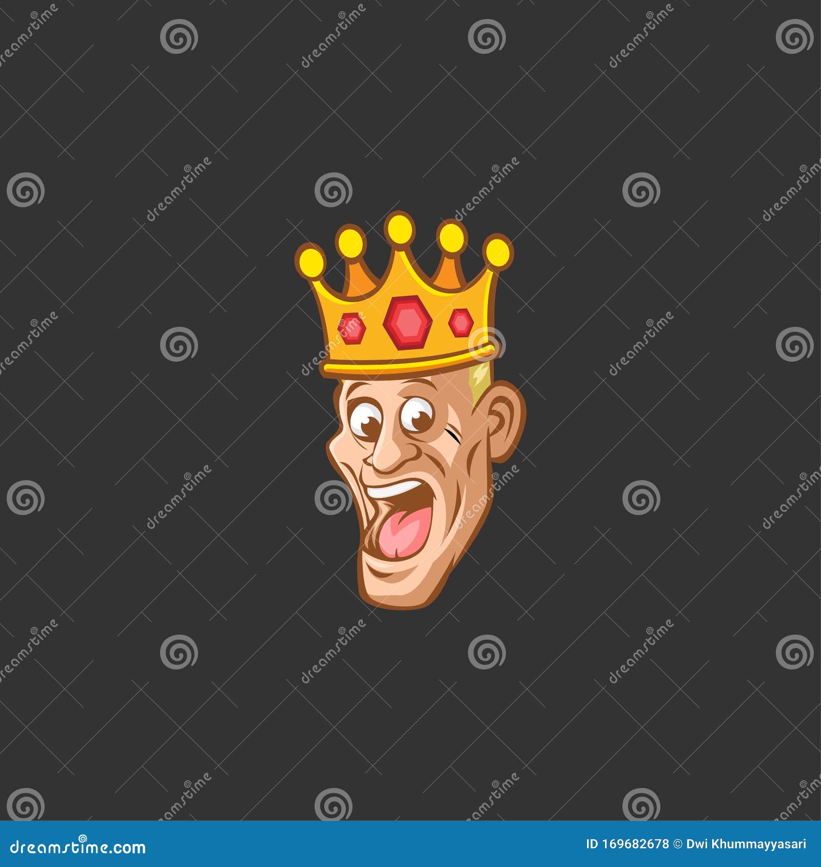 Smile King Vector Illustration Stock Vector - Illustration of king ...